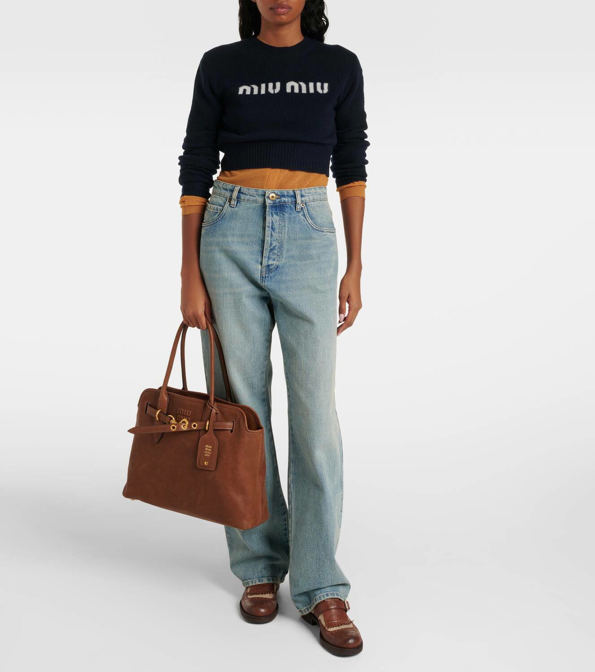 Miu Miu Aventure Large leather tote bag Miu Miu