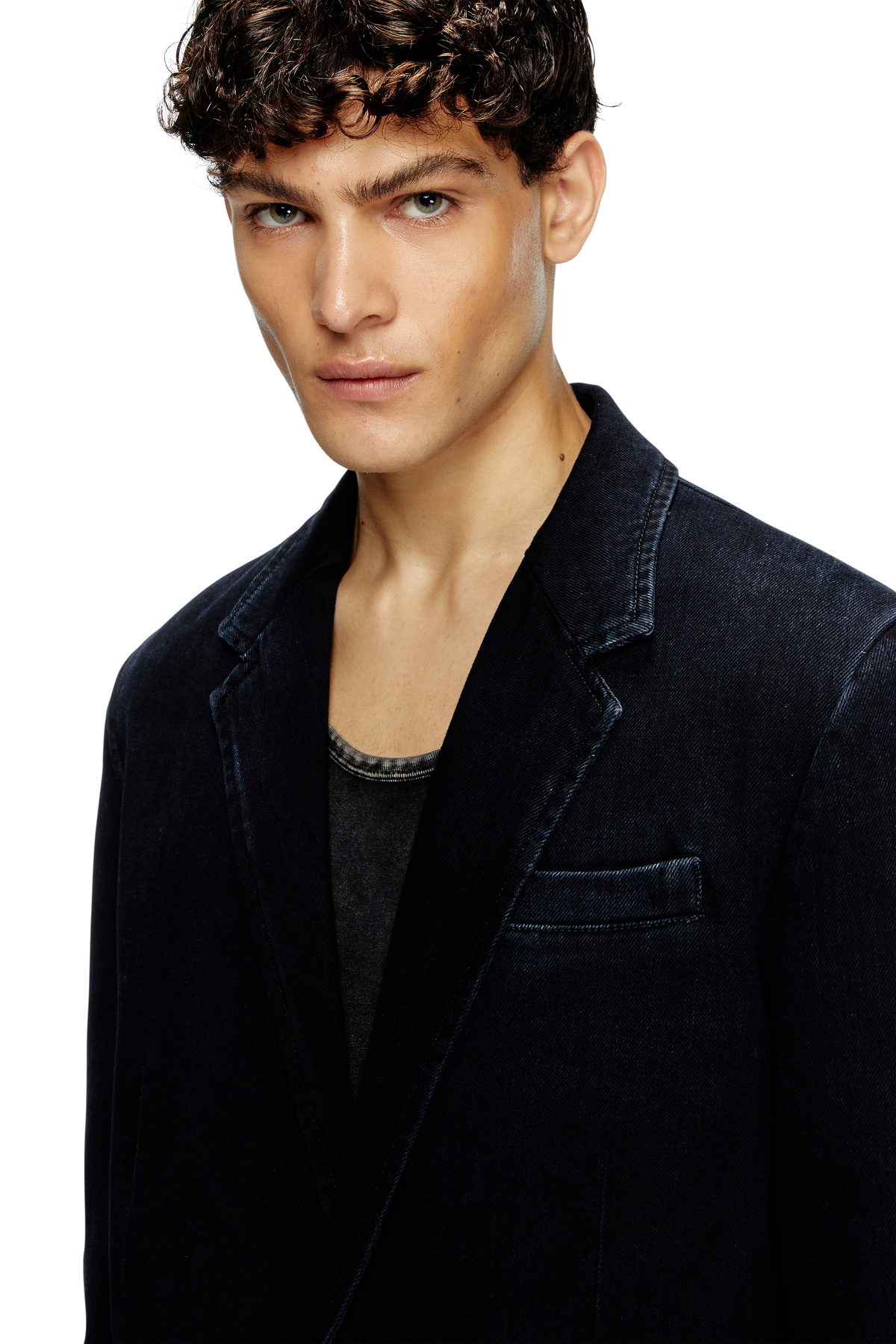 Diesel Blazer in lightly treated denim - Denim Jackets - Unisex - Blue ...