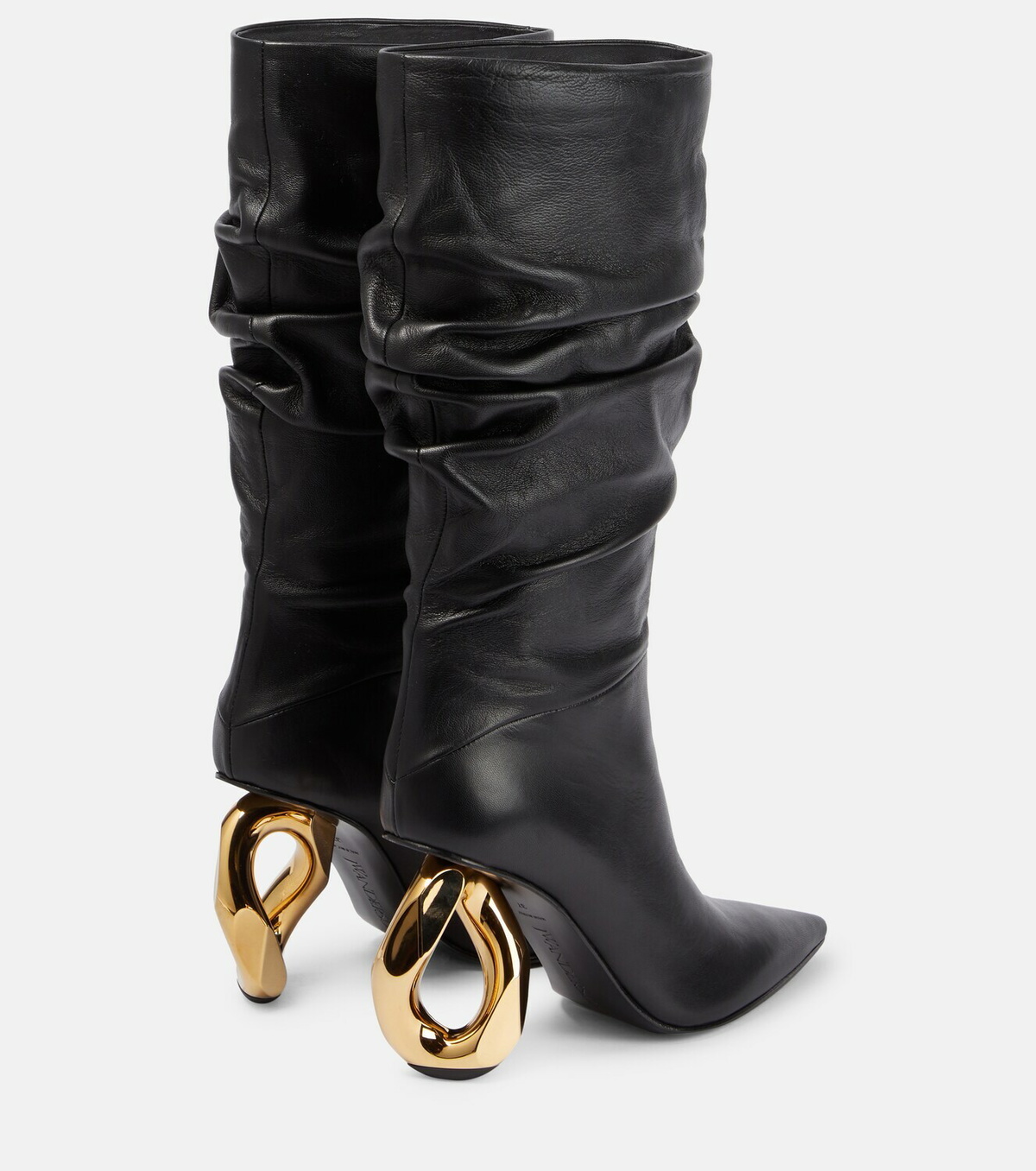 JW Anderson - Chain Heel leather knee-high boots JW Anderson