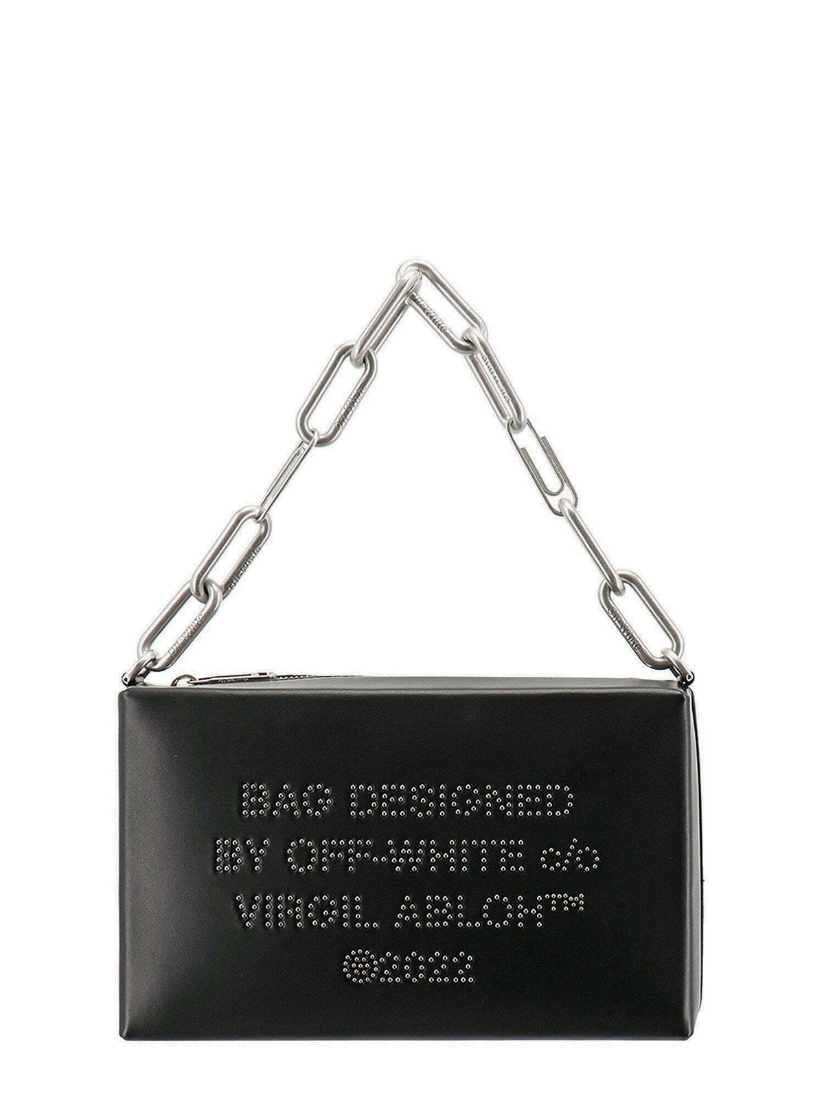 Off White Block Stud Pouch Black Womens Off-White