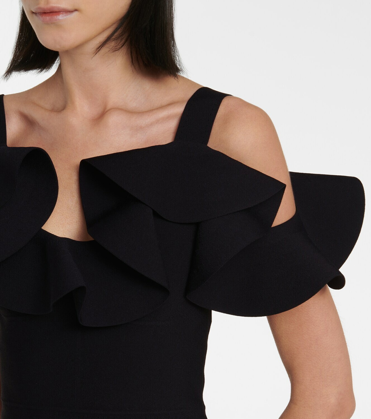Alexander McQueen Ruffle-trimmed top Alexander McQueen