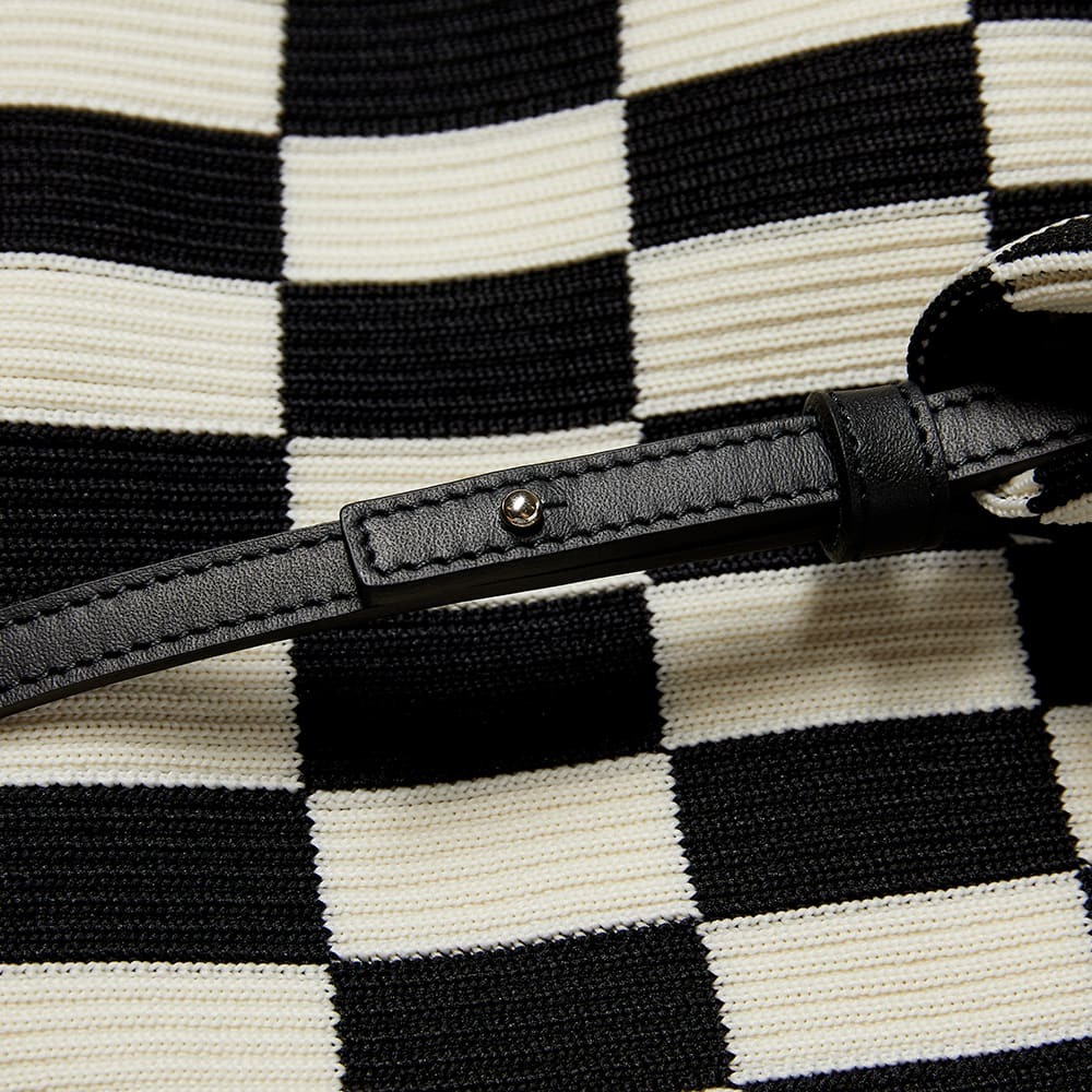 LASTFRAME Women's Ichimatsu Market Bag Medium in Black/Ivory LASTFRAME