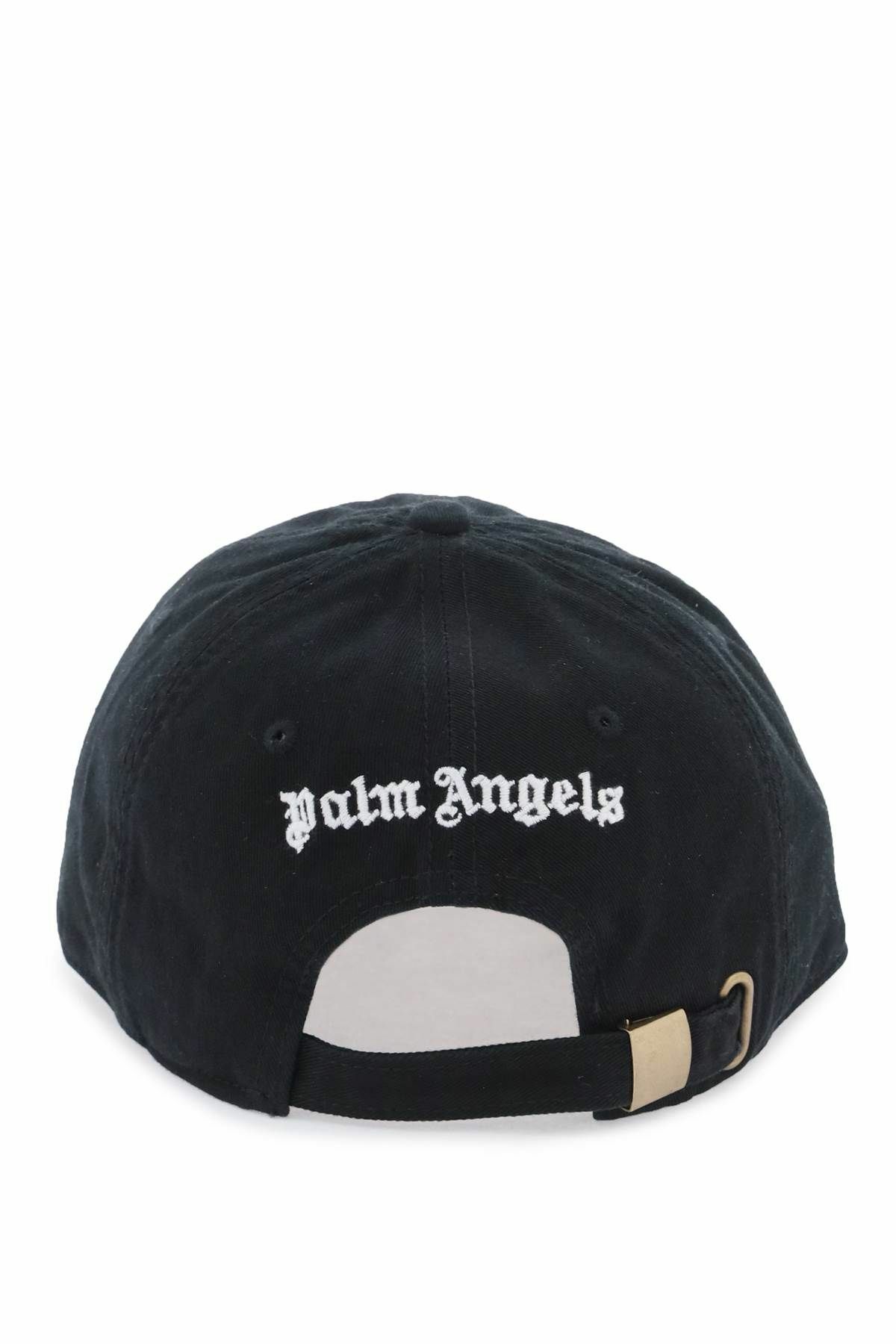 PALM ANGELS monogram baseball cap Black Palm Angels