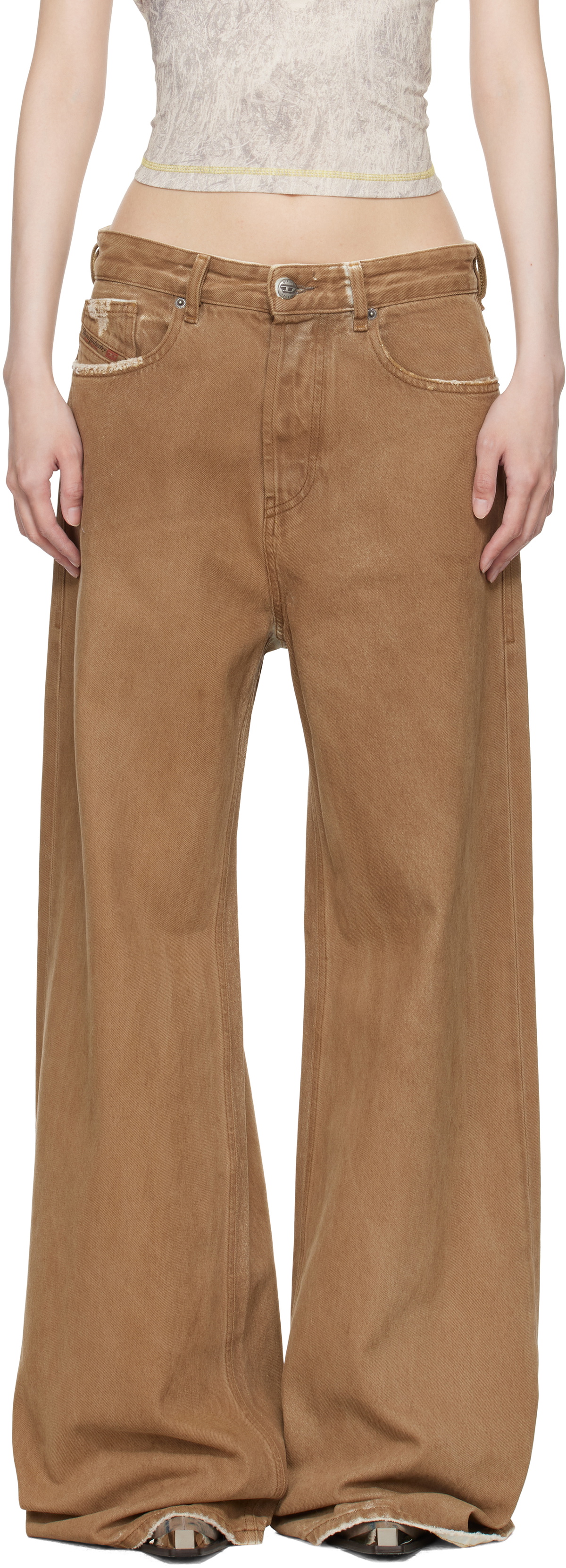 Diesel Brown 1996 D-Sire 09j82 Relaxed Jeans Diesel