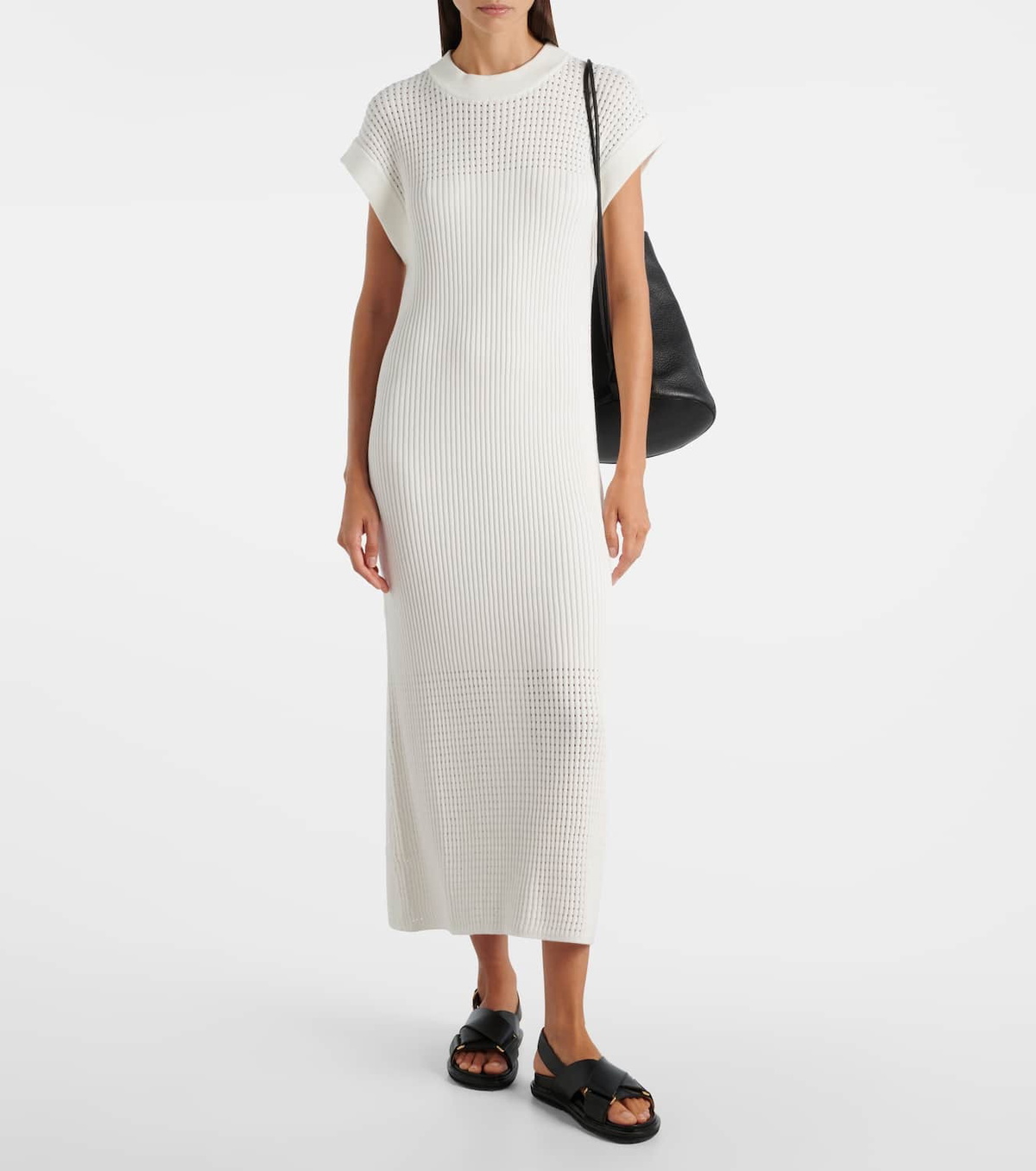 Varley Cheston pointelle cotton maxi dress Varley