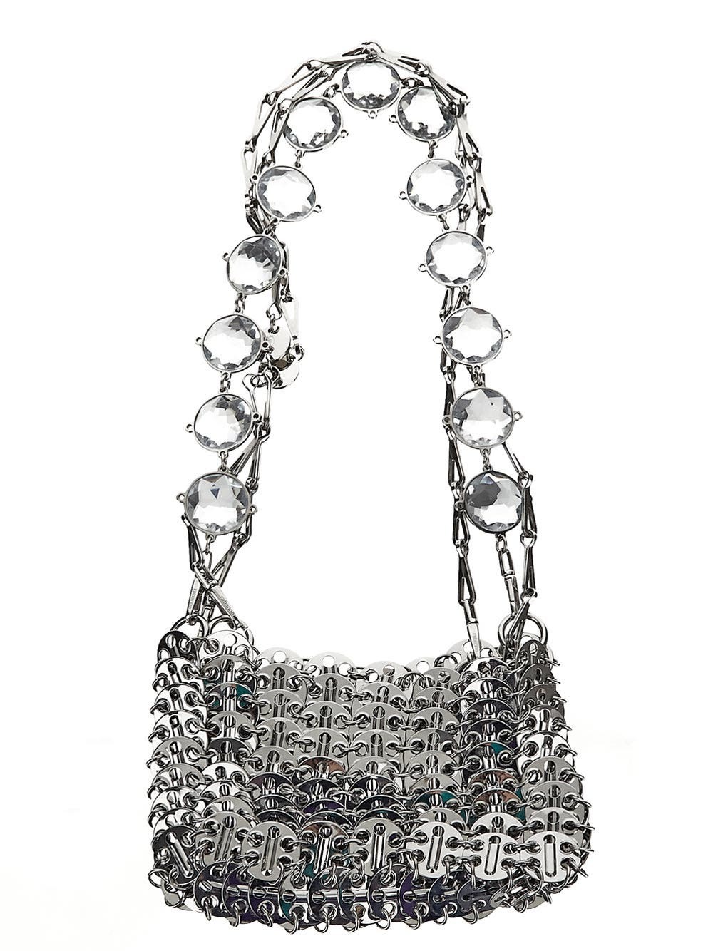 Rabanne Iconic 1969 Bag With Rhinestones Chain Paco Rabanne