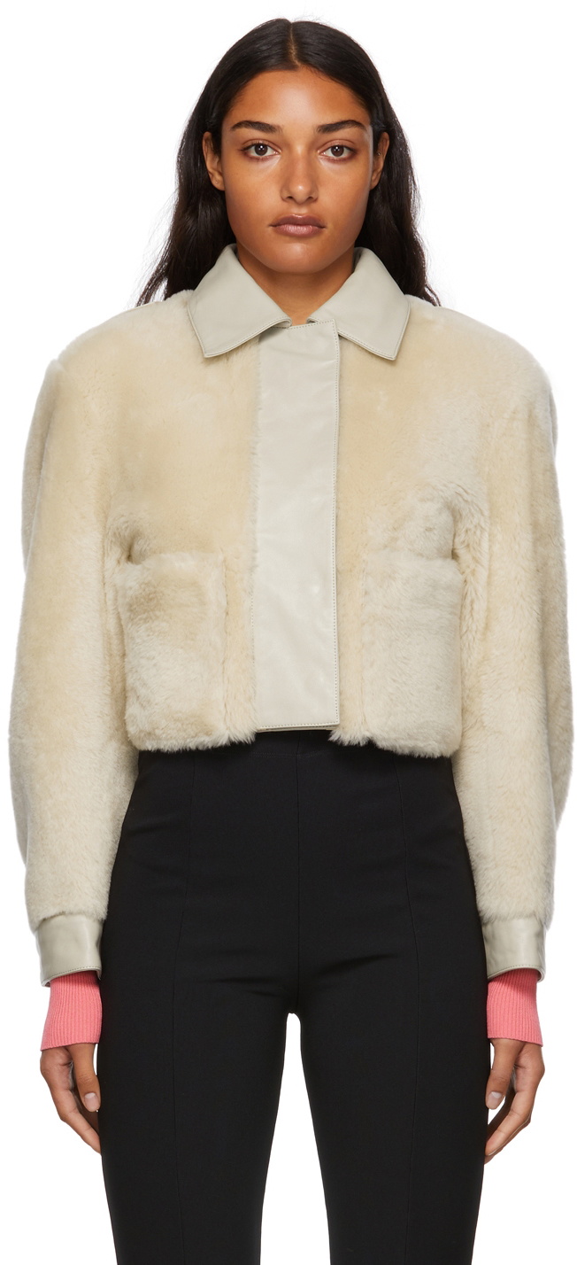 REMAIN Birger Christensen Beige Shearling Amara Jacket REMAIN Birger ...