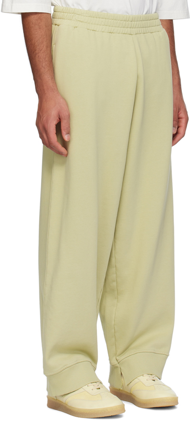 MM6 Maison Margiela Green Vented Sweatpants MM6 Maison Margiela