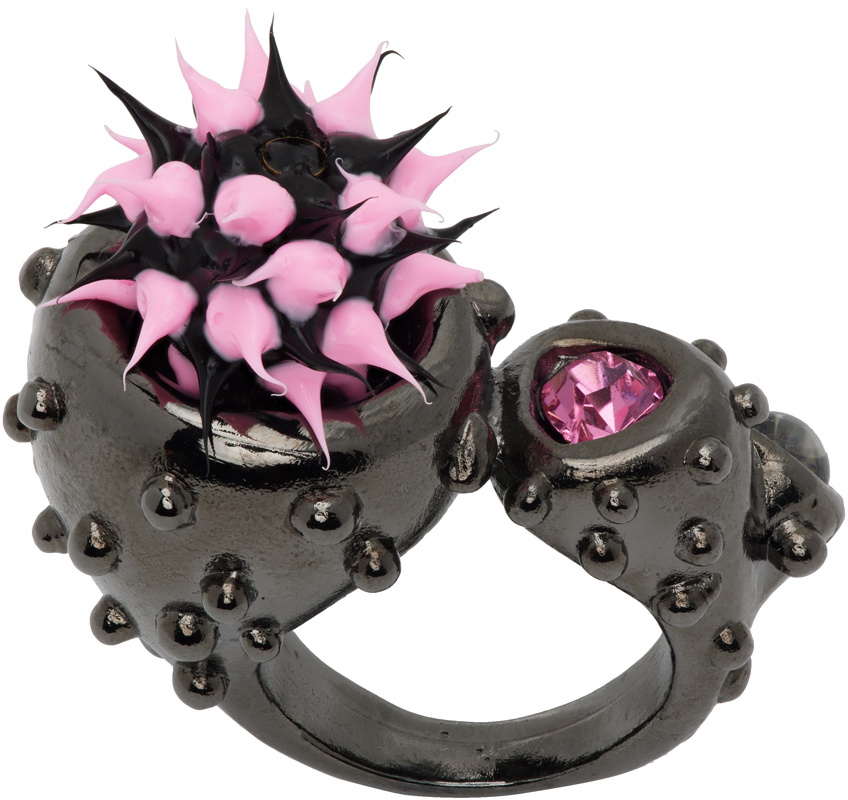 Collina Strada Black & Pink Candy Pod Ring Collina Strada