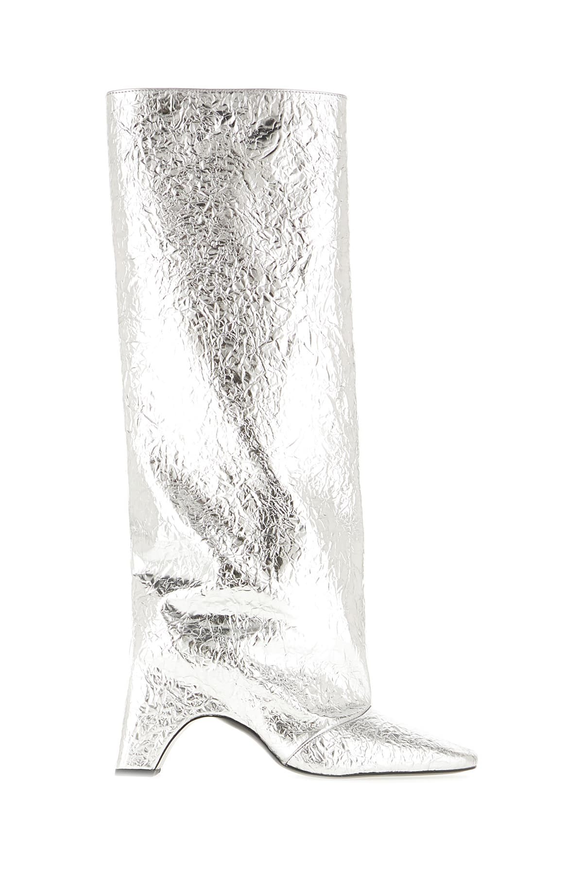Coperni Silver Leather Bridge Boots Coperni