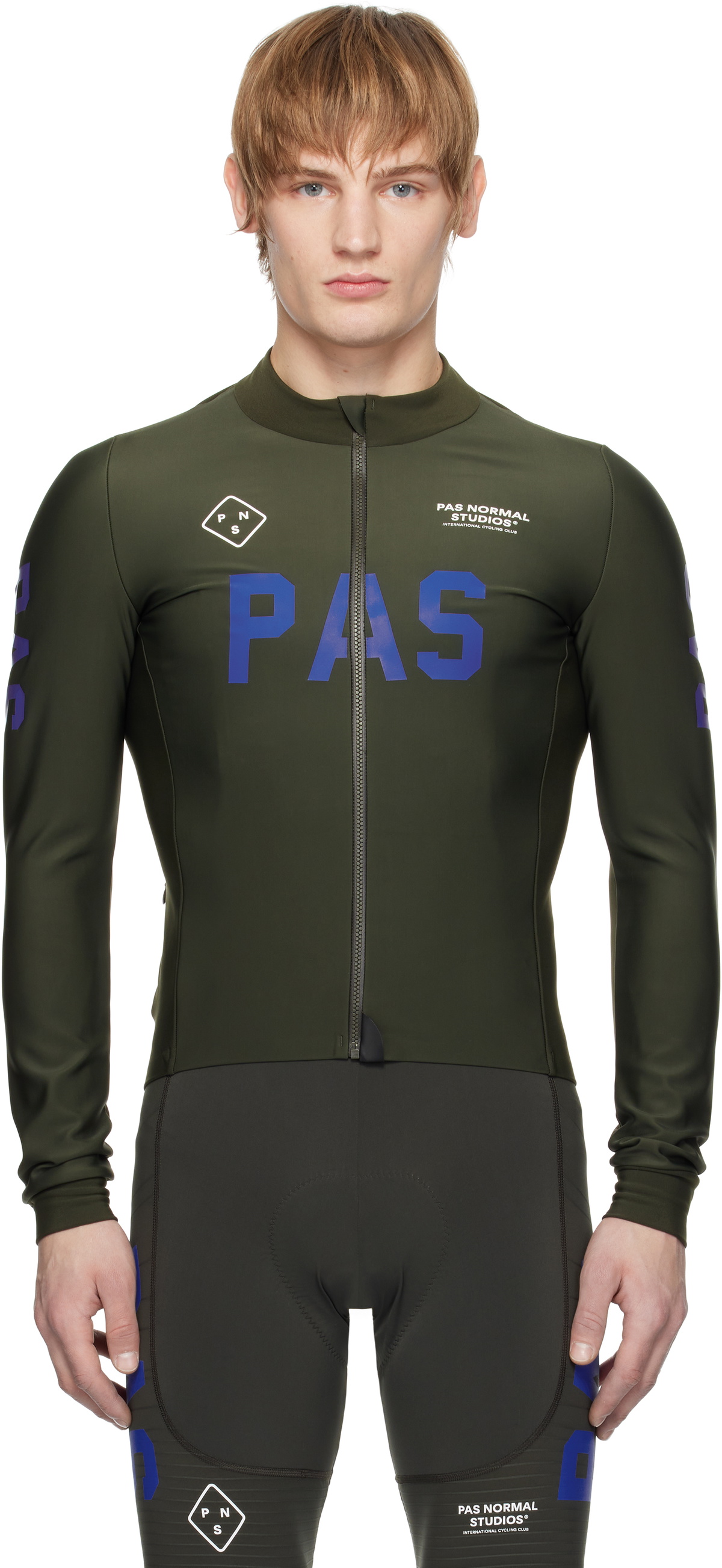 Pas Normal Studios Khaki 'PAS' Mechanism Thermal Long Sleeve Cycling ...