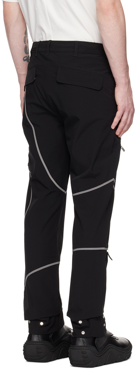 HELIOT EMIL Black Reflective Cargo Pants Heliot Emil