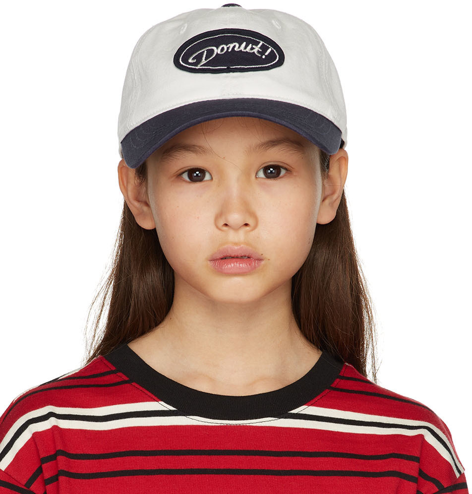 SUNDAY DONUT CLUB® Kids White & Navy Logo Cap