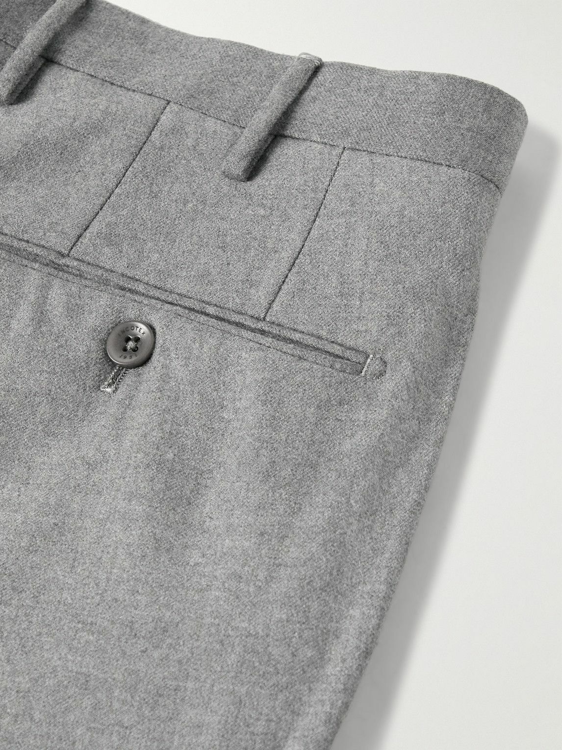 Incotex - Venezia 1951 Slim-Fit Worsted Wool-Flannel Trousers - Gray Incotex
