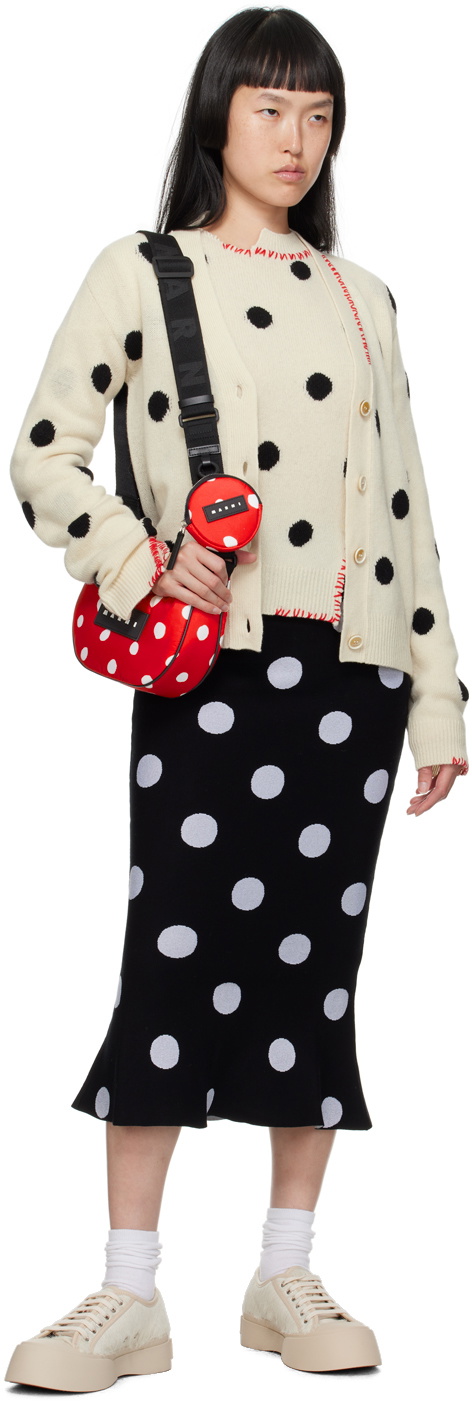 Marni Red Polka Dot Nylon Puff Bag Marni