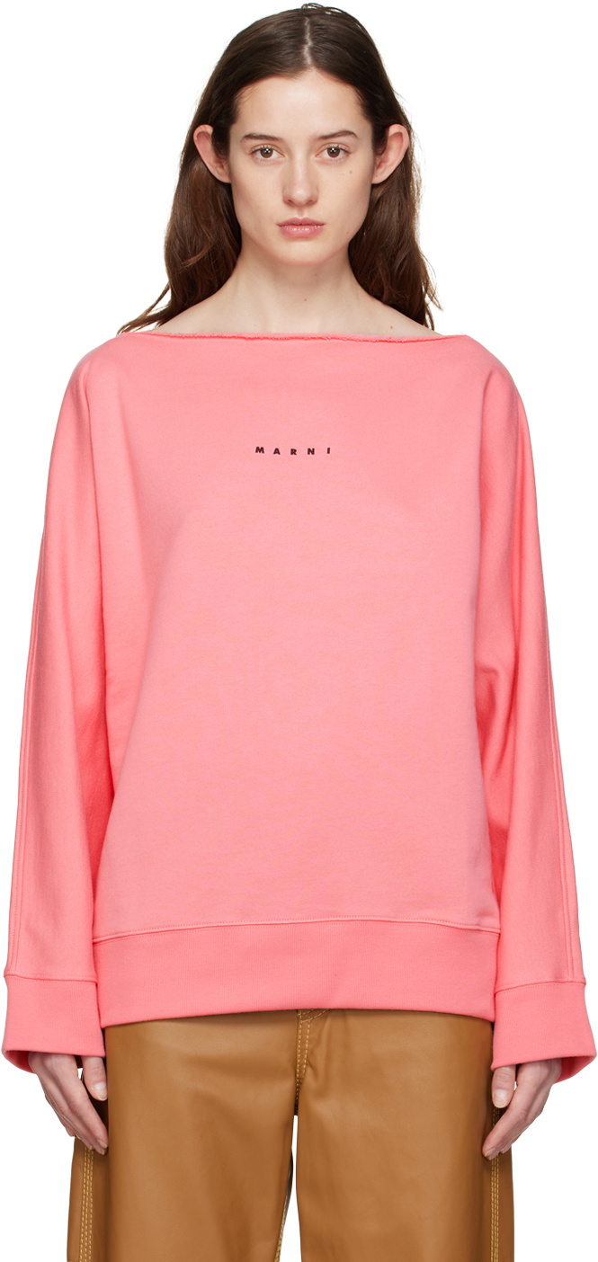 Marni Pink Boat Neck Sweatshirt Marni