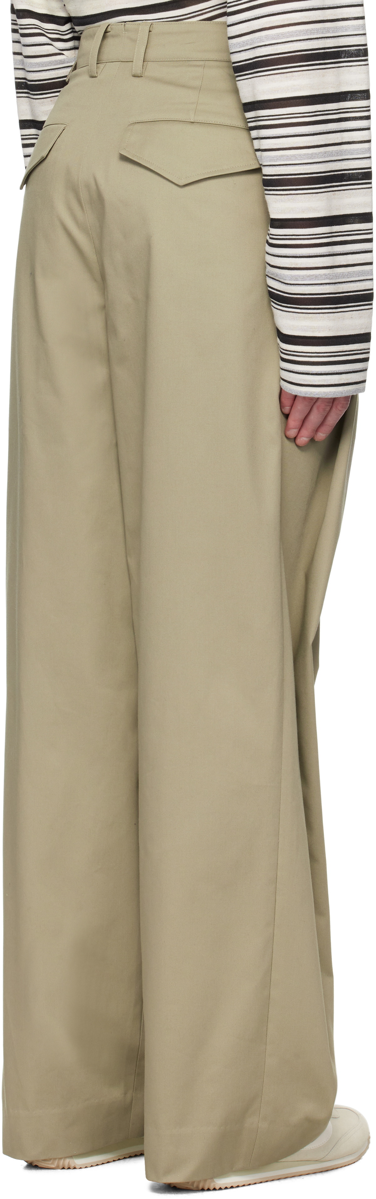System SSENSE Exclusive Taupe Twill Trousers System