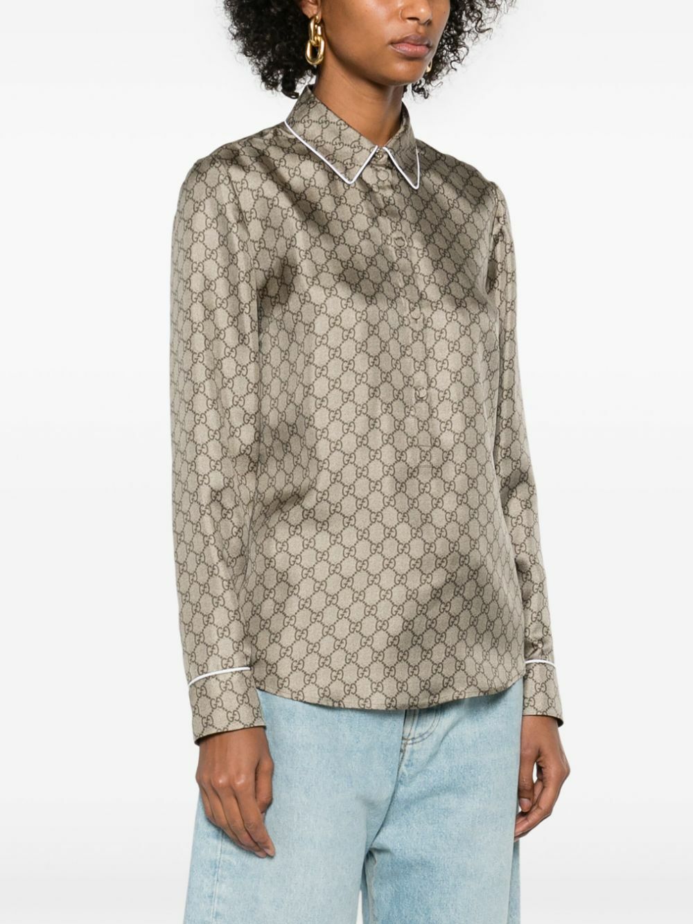 Gucci Printed Silk Shirt Gucci