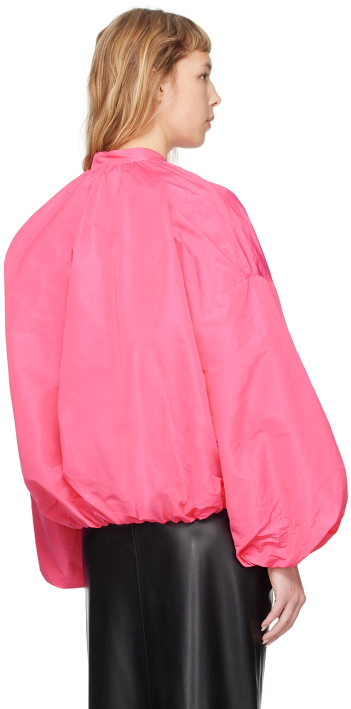 MSGM Pink Balloon Sleeve Bomber Jacket MSGM