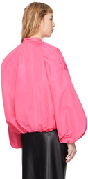 MSGM Pink Balloon Sleeve Bomber Jacket MSGM
