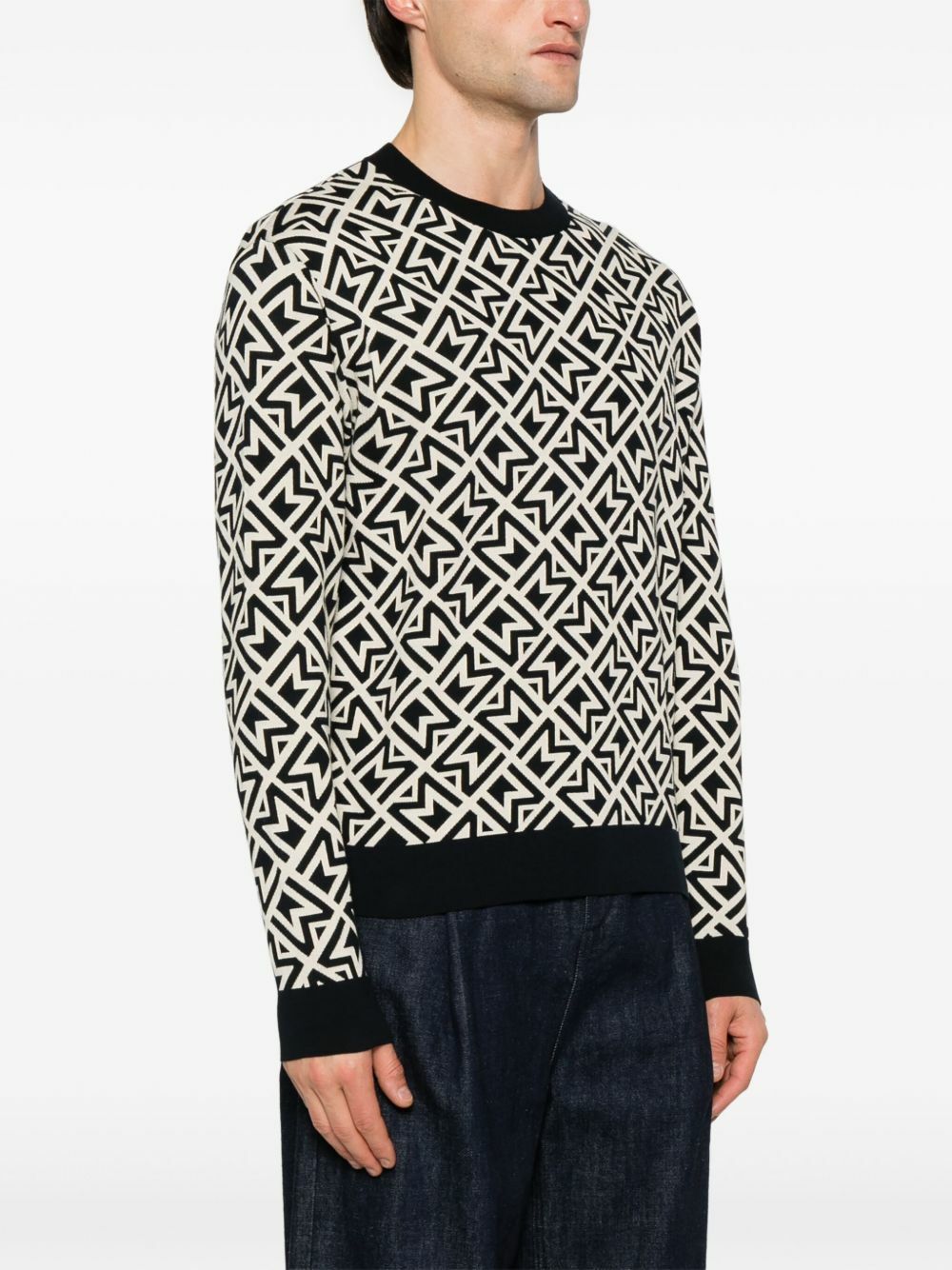 Moncler Blue Monogram Sweater Moncler