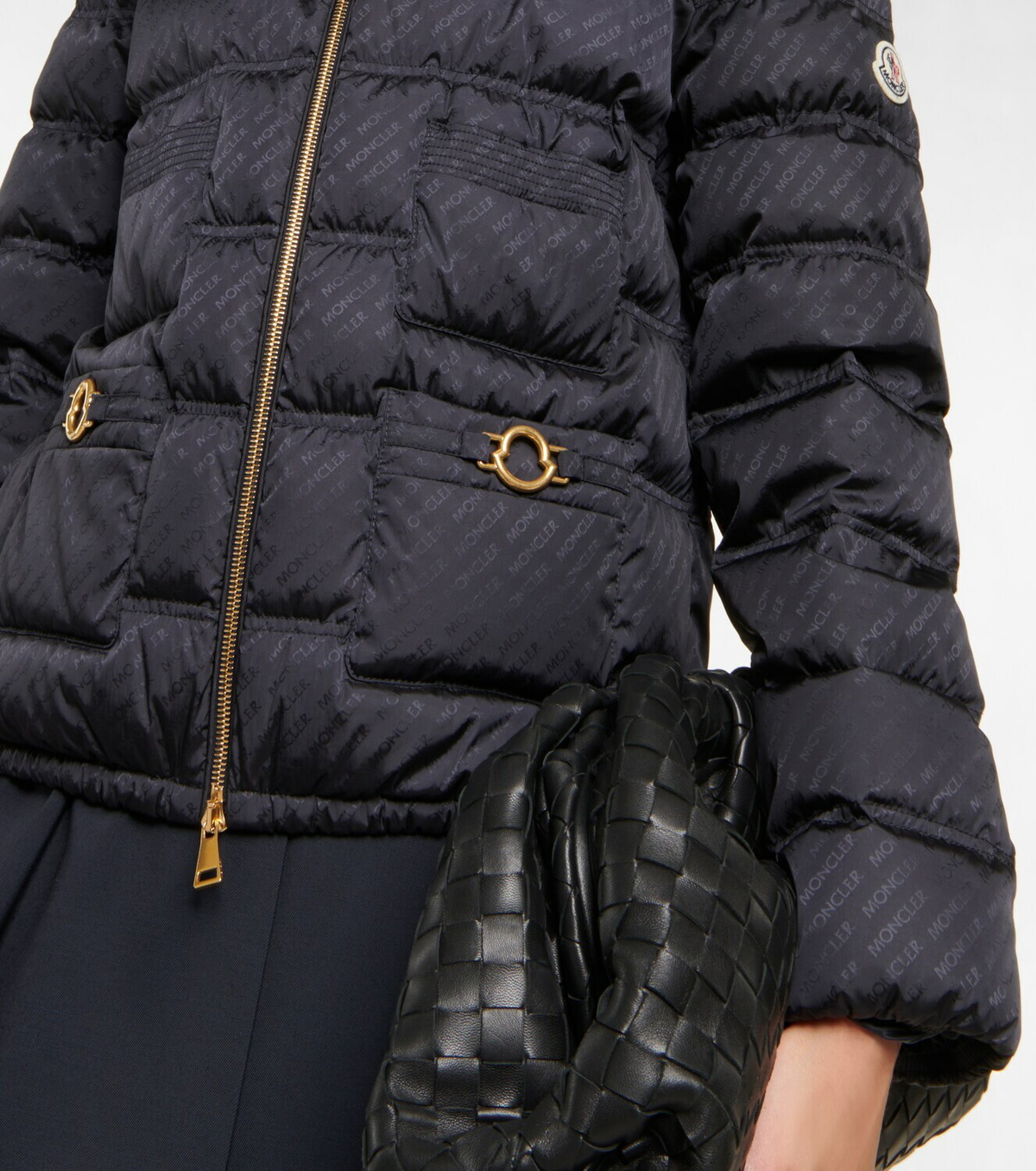 Moncler - Fer logo jacquard down jacket Moncler