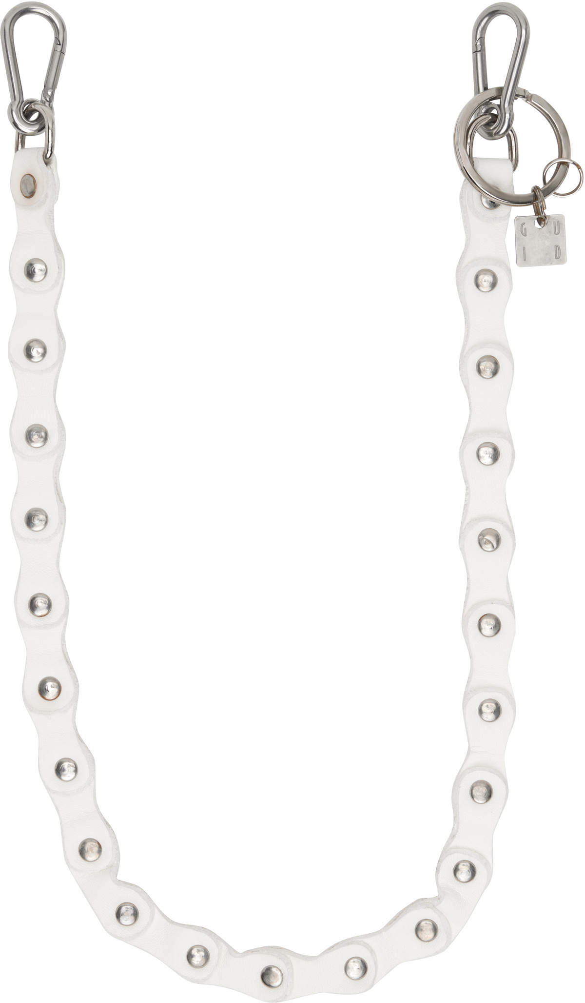 Guidi White Leather Keychain Guidi