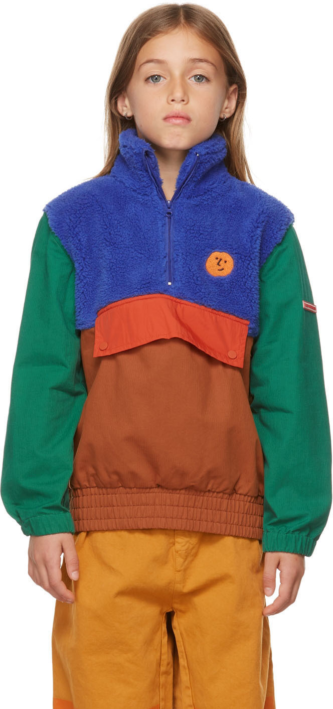 Bobo Choses Kids Multicolor Fleece & Twill Jacket Bobo Choses