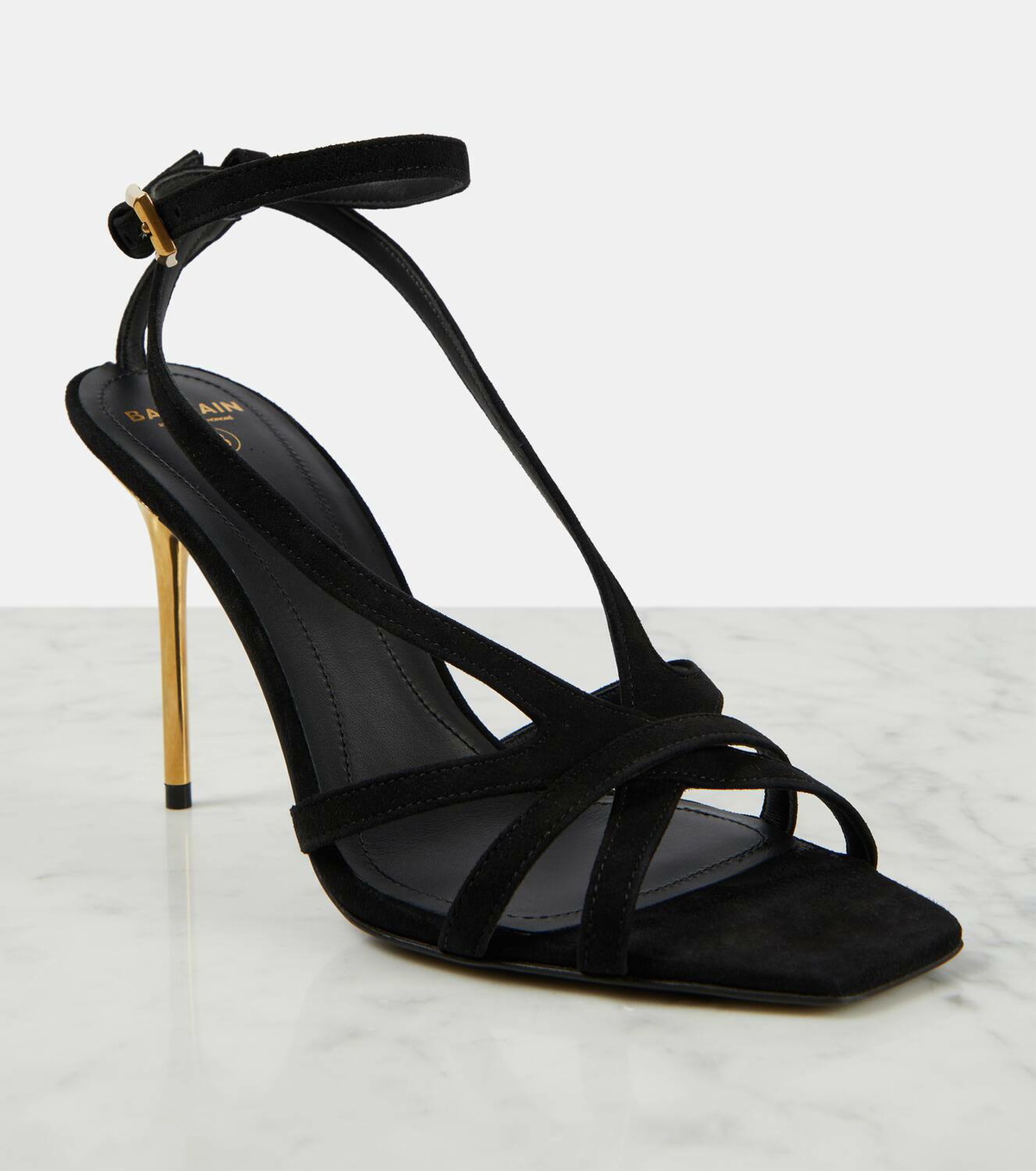 Balmain Ruby 95 suede sandals Balmain