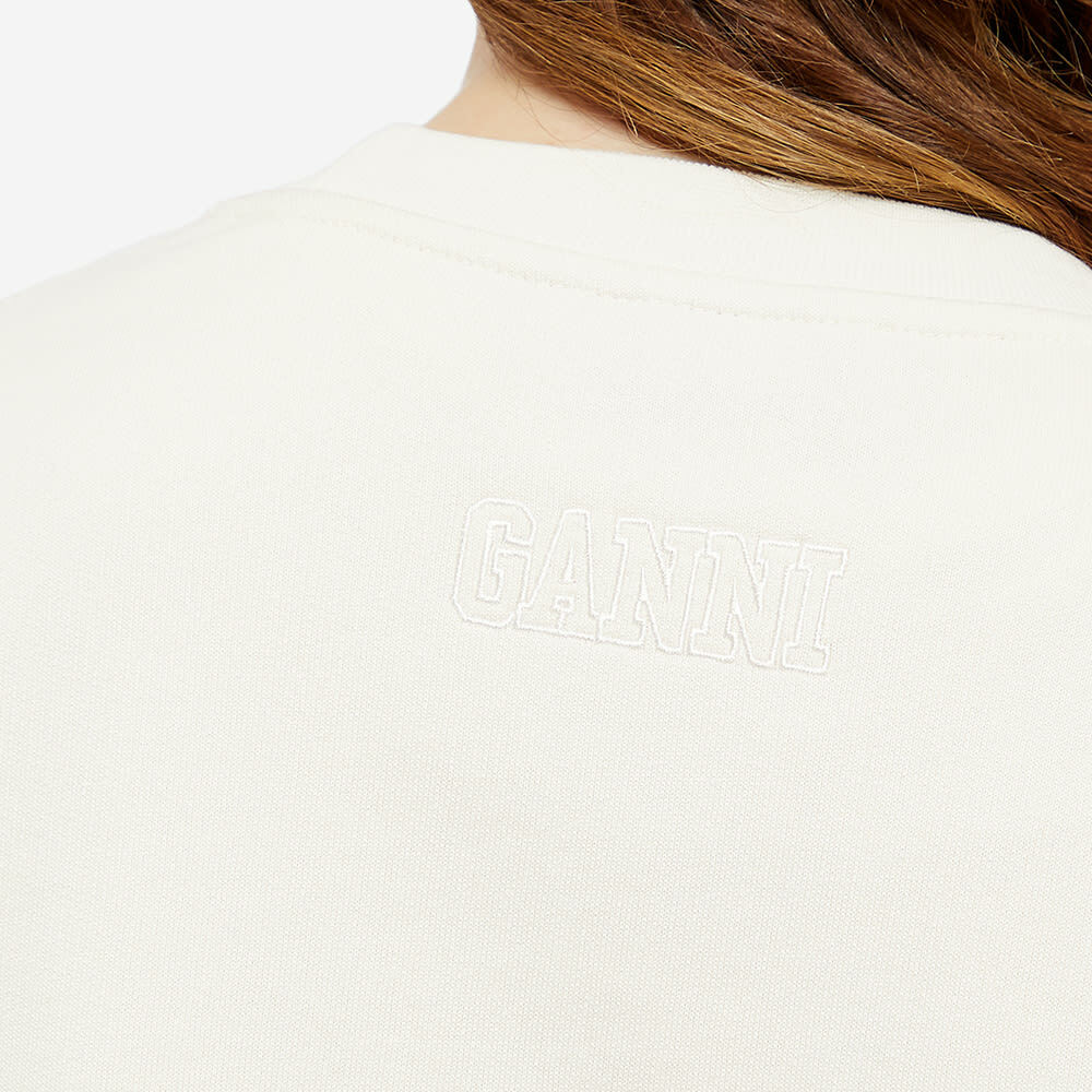 GANNI Women's Software Logo Sweat in Egret GANNI