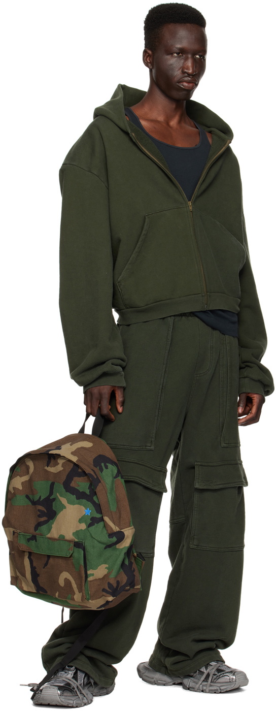 GREG ROSS Green & Brown GR Backpack Greg Ross