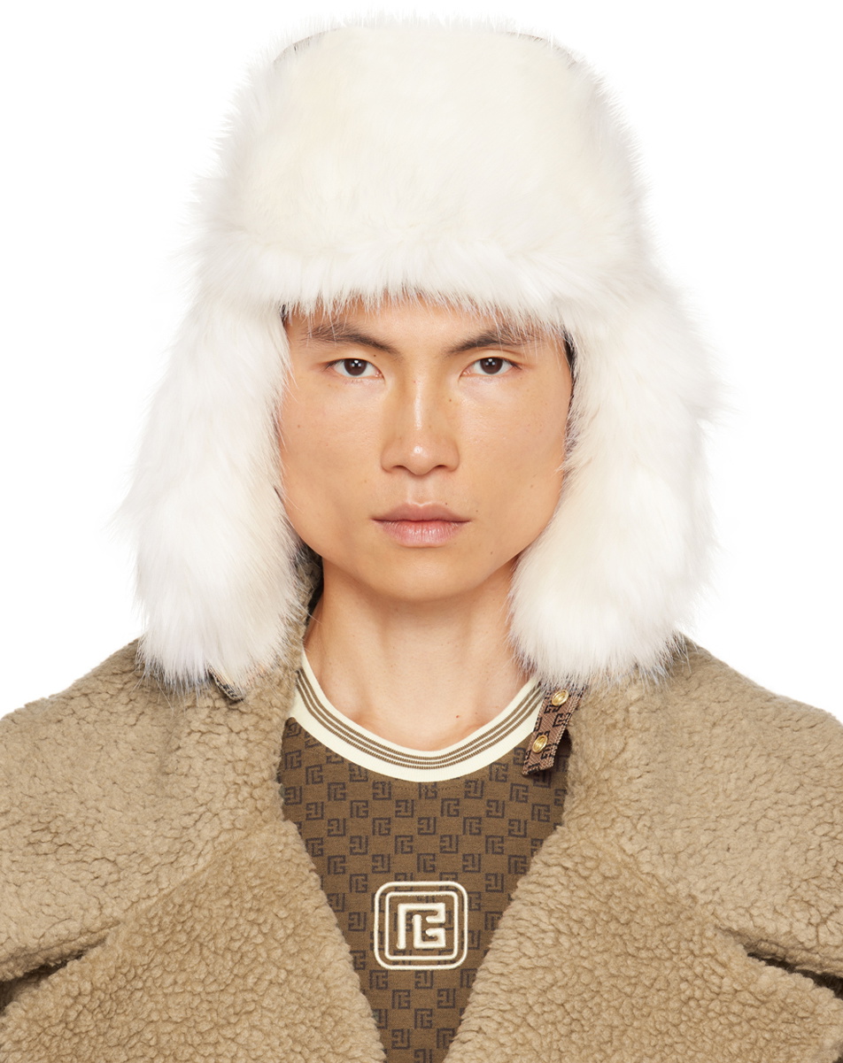 Balmain Brown Monogrammed Hat Balmain