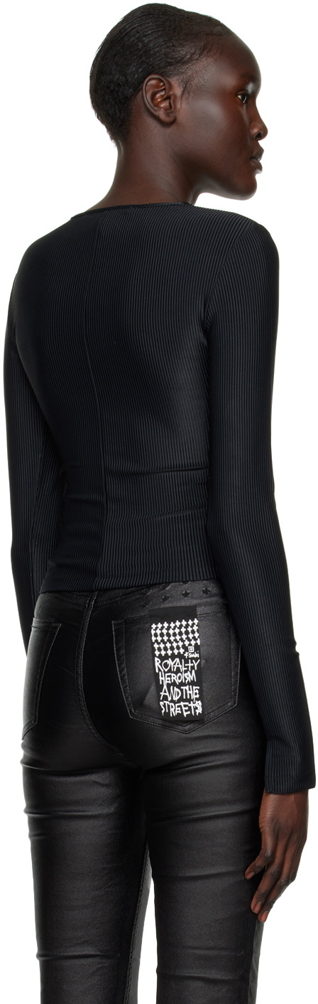 Ksubi Black Charmed Keyhole Long Sleeve T-Shirt Ksubi