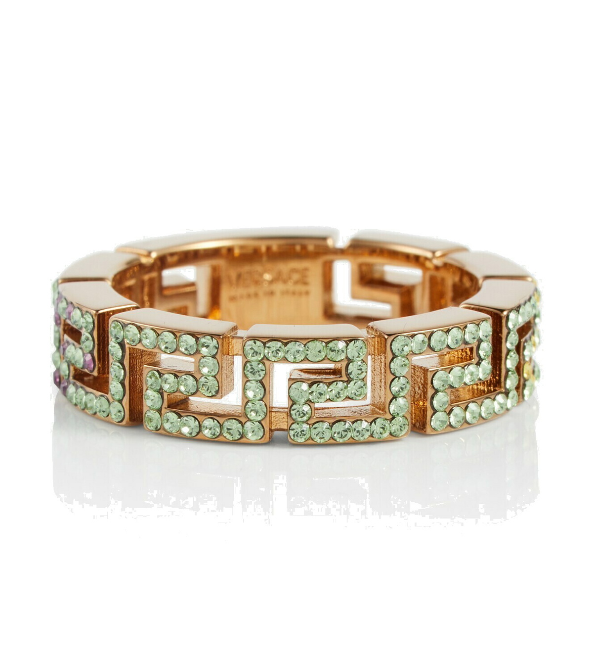 Versace - Greca crystal-embellished ring Versace