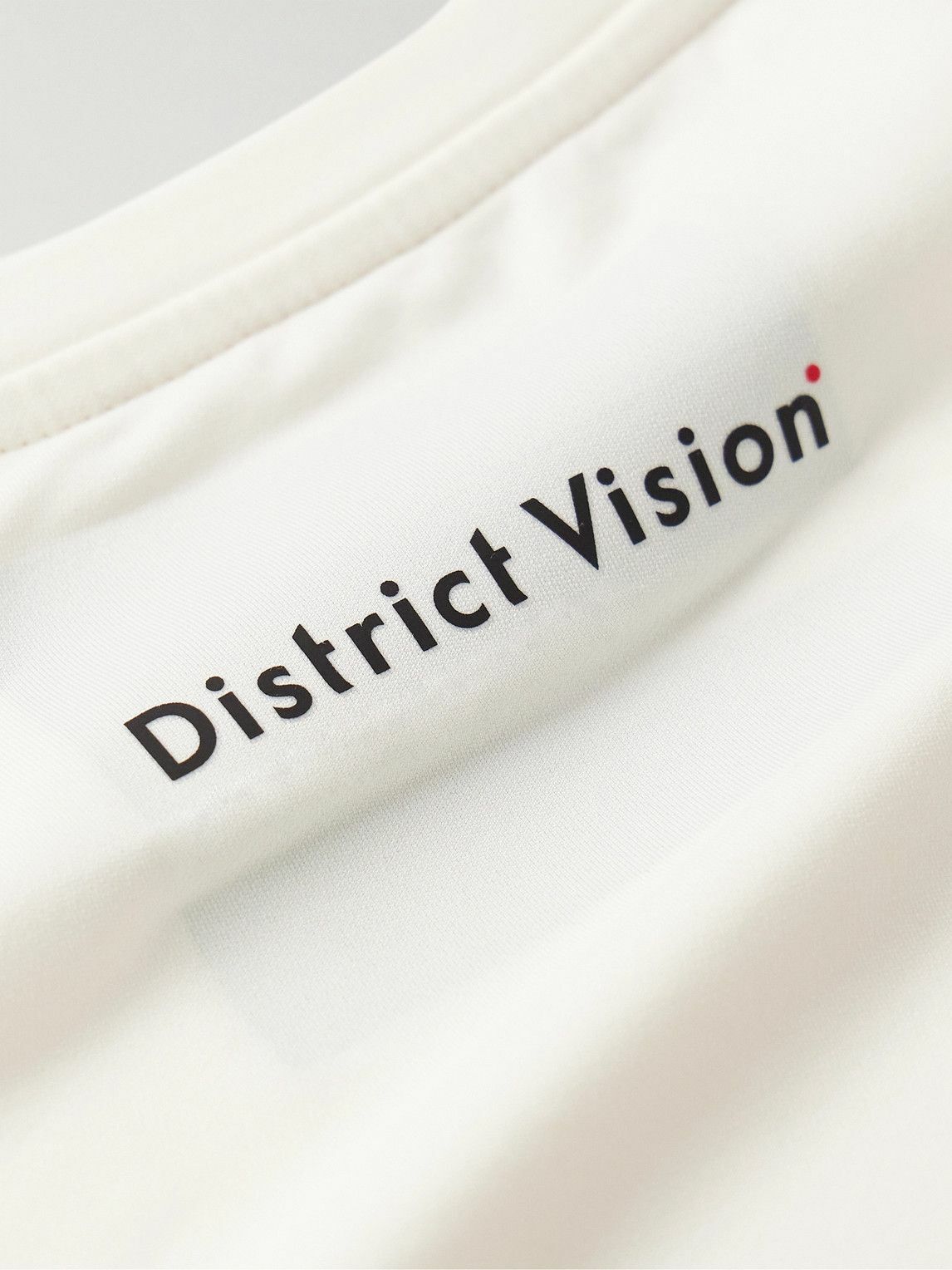 DISTRICT VISION - Logo-Print Stretch-Jersey T-Shirt - White District Vision