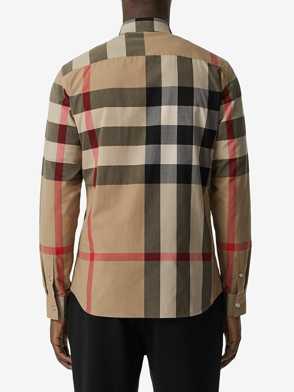 BURBERRY - Check Motif Cotton Shirt Burberry