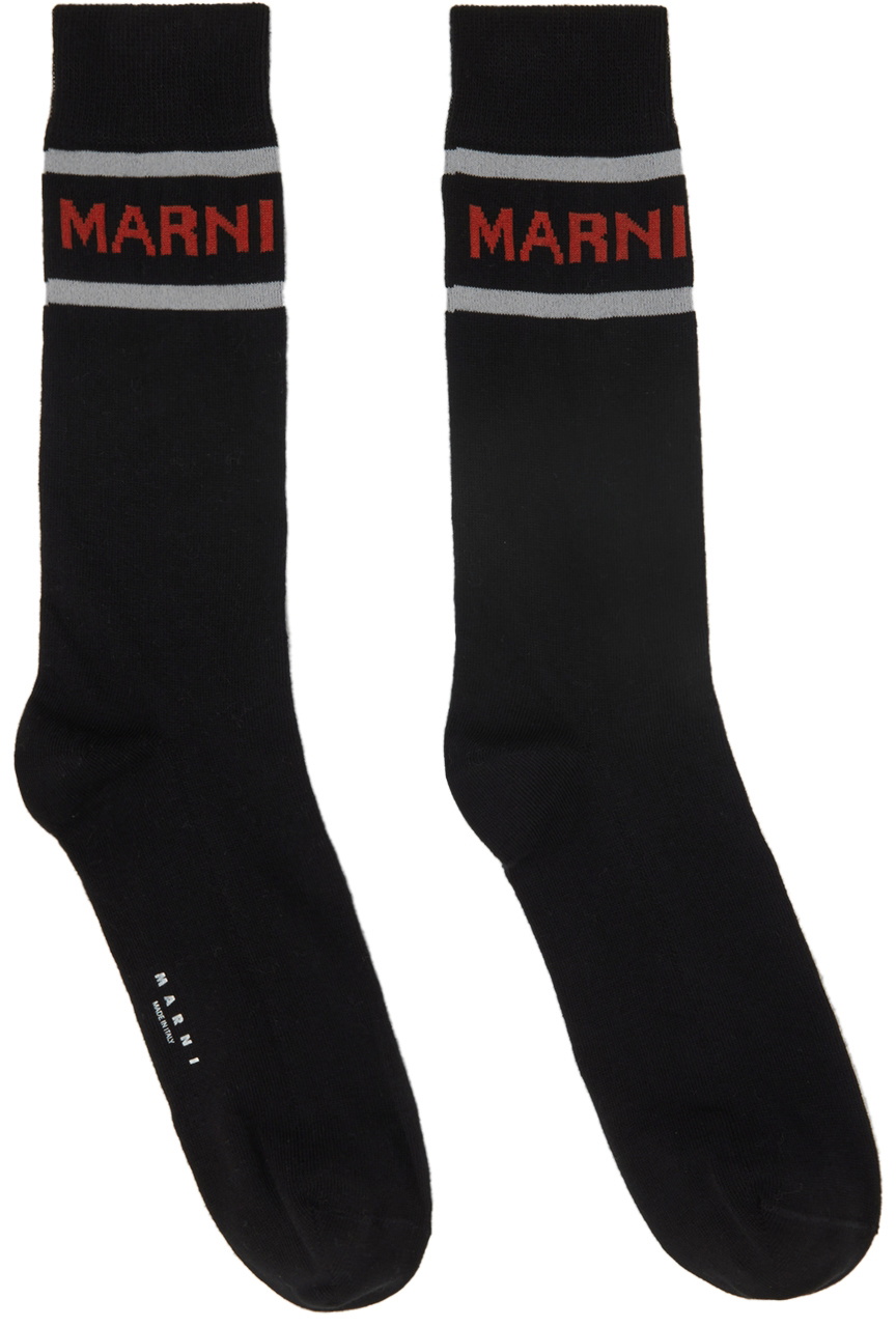 Marni Black Logo Socks Marni