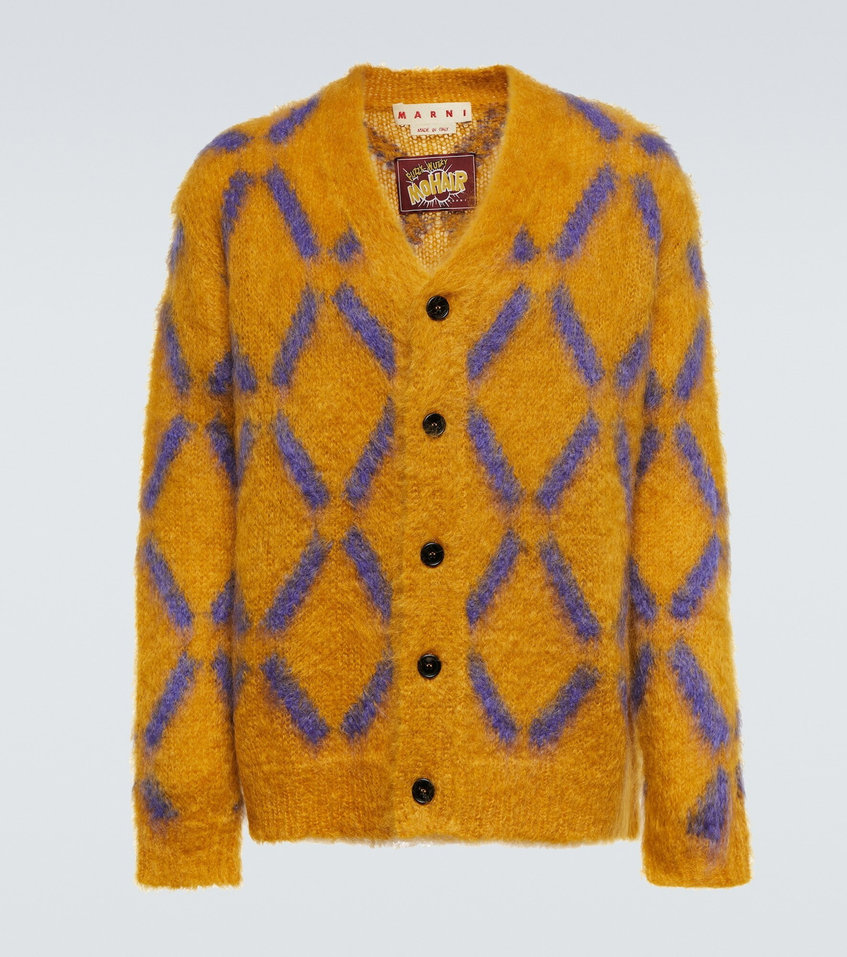 Marni Intarsia Mohair Blend Cardigan Marni