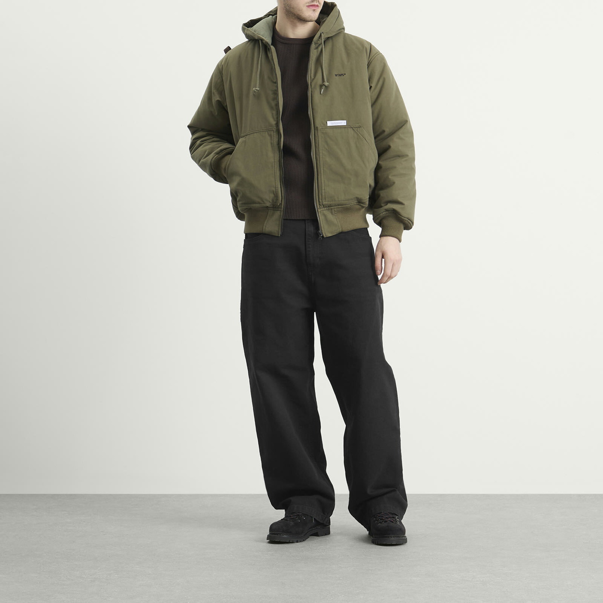 WTAPS Men's Puff Doom Hooded Jacket in Olive Drab WTAPS