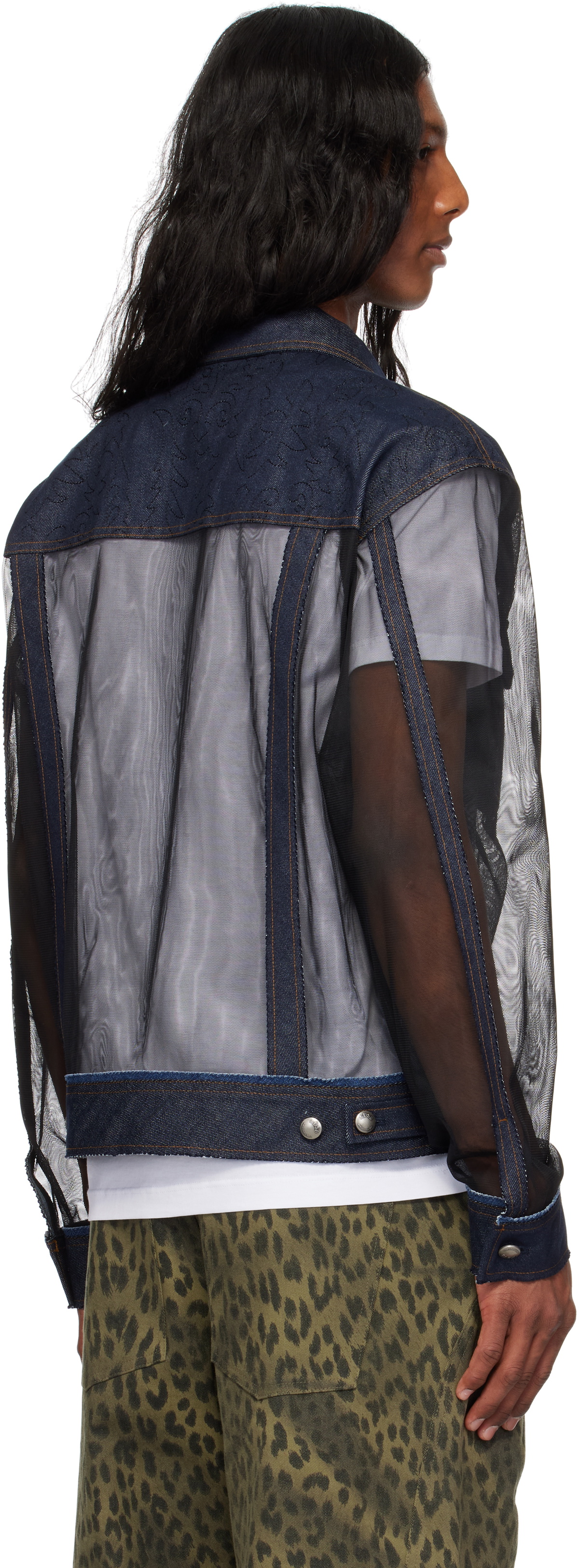 Andersson Bell Blue & Black Tonny Sheer Denim Jacket Andersson Bell