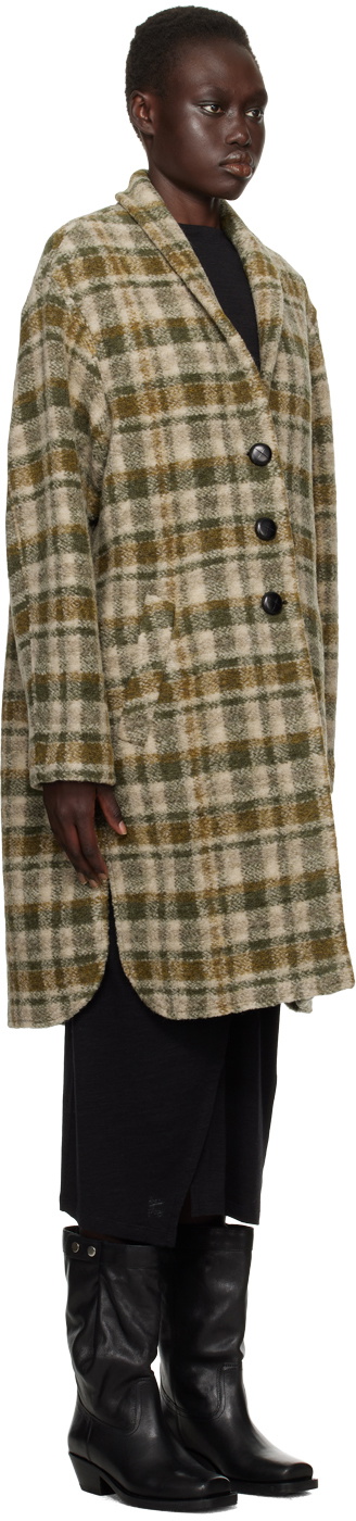 Isabel Marant Etoile Green & Brown Gabriel Coat Isabel Marant Etoile