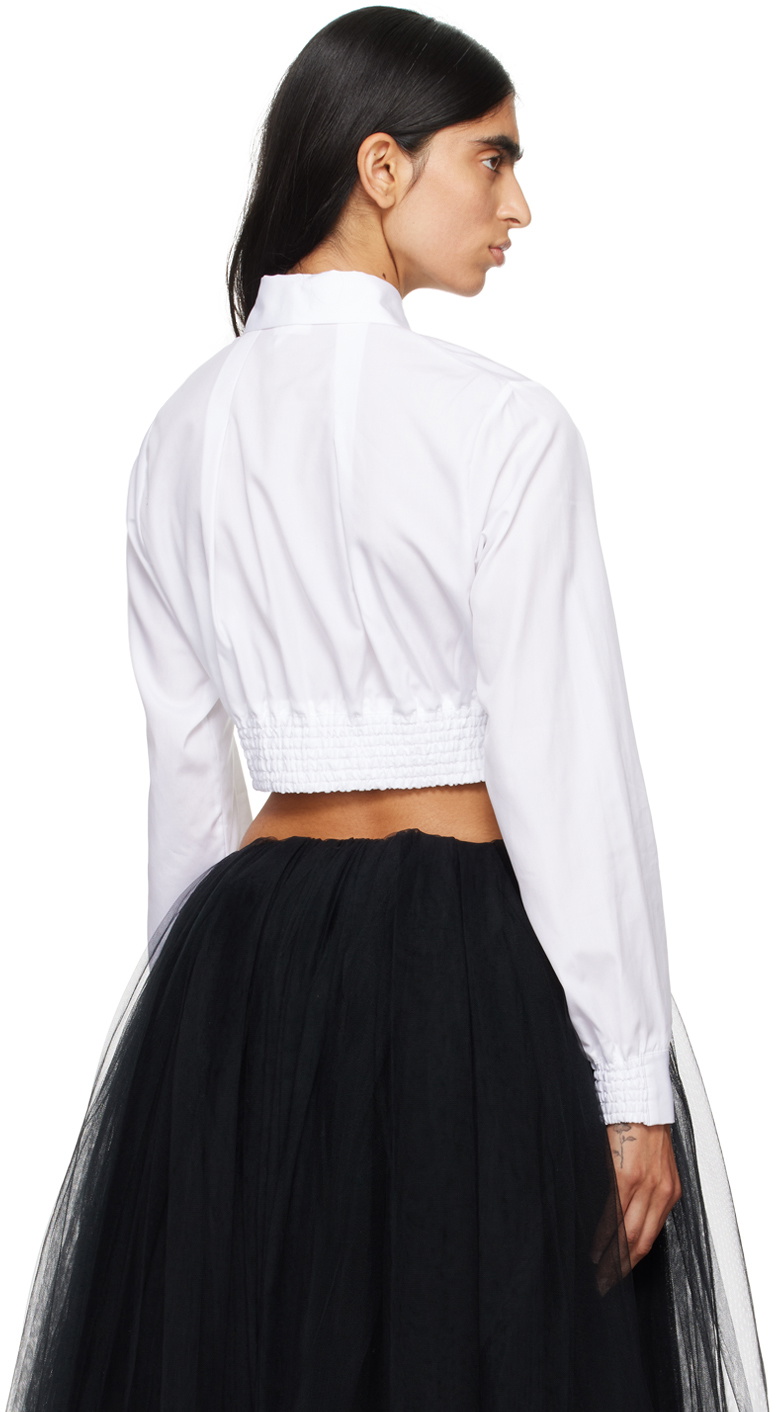 Noir Kei Ninomiya White Pointed Collar Shirt Noir Kei Ninomiya