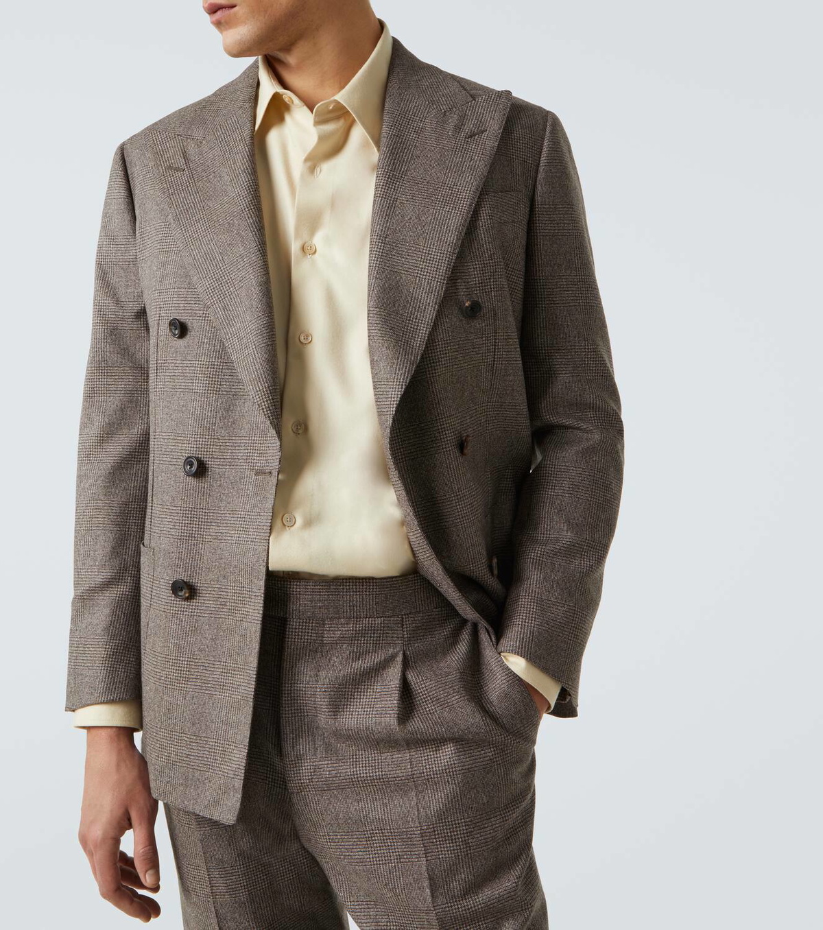 Thom Sweeney Prince of Wales check wool suit Thom Sweeney