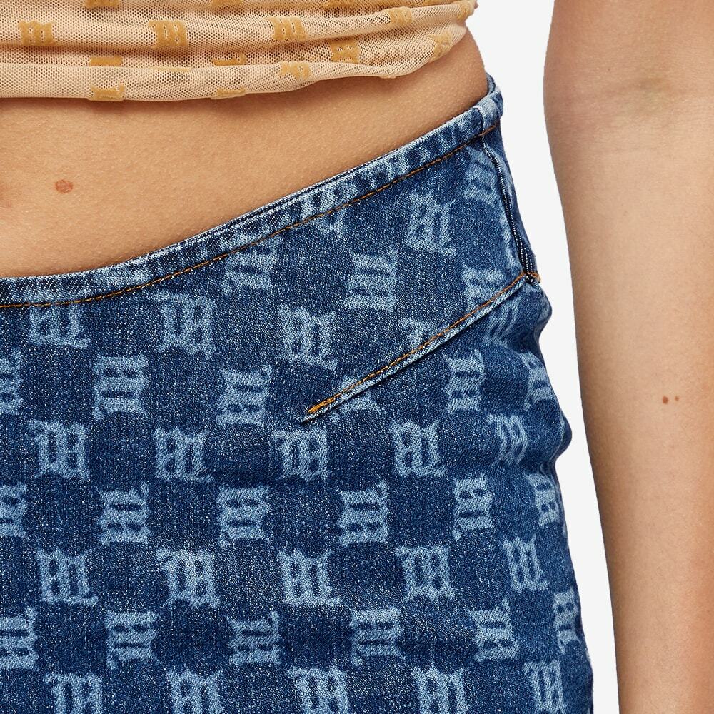 MISBHV Women's Monogram Denim Mini Skirt in Denim Blue MISBHV