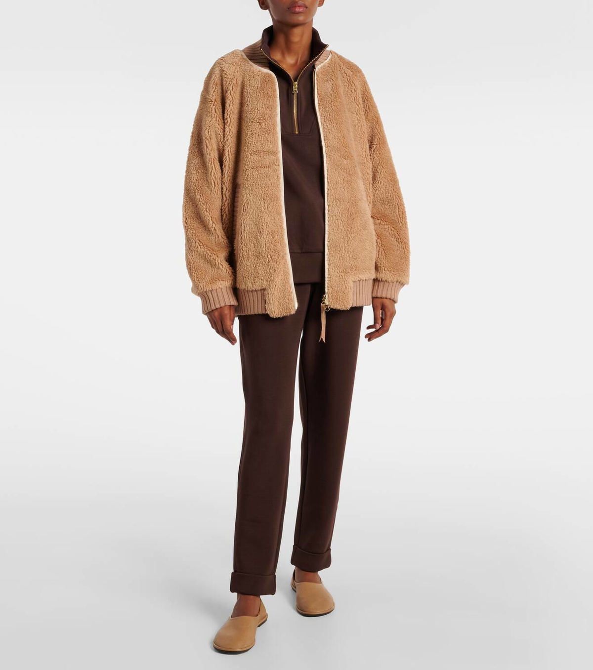 Varley Ella fleece bomber jacket Varley