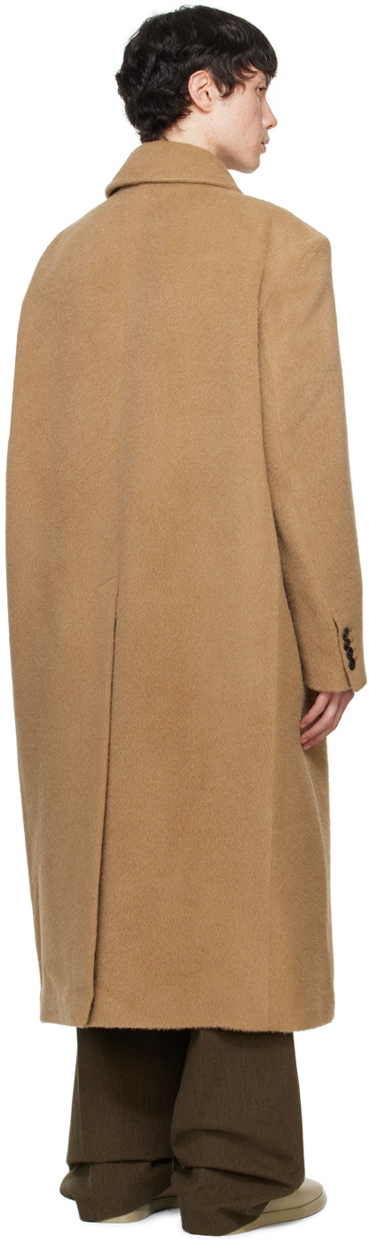 Recto Tan Balmacaan Coat Recto