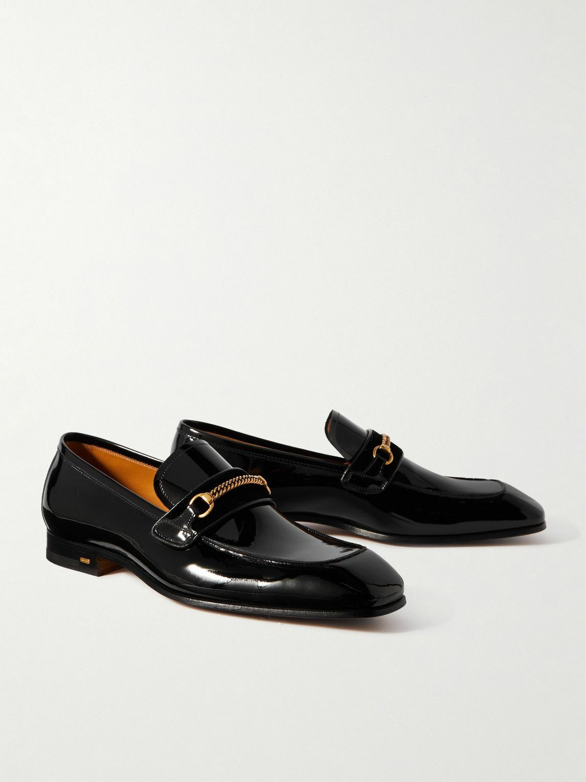 TOM FORD - Bailey Embellished Patent-Leather Penny Loafers - Black TOM FORD