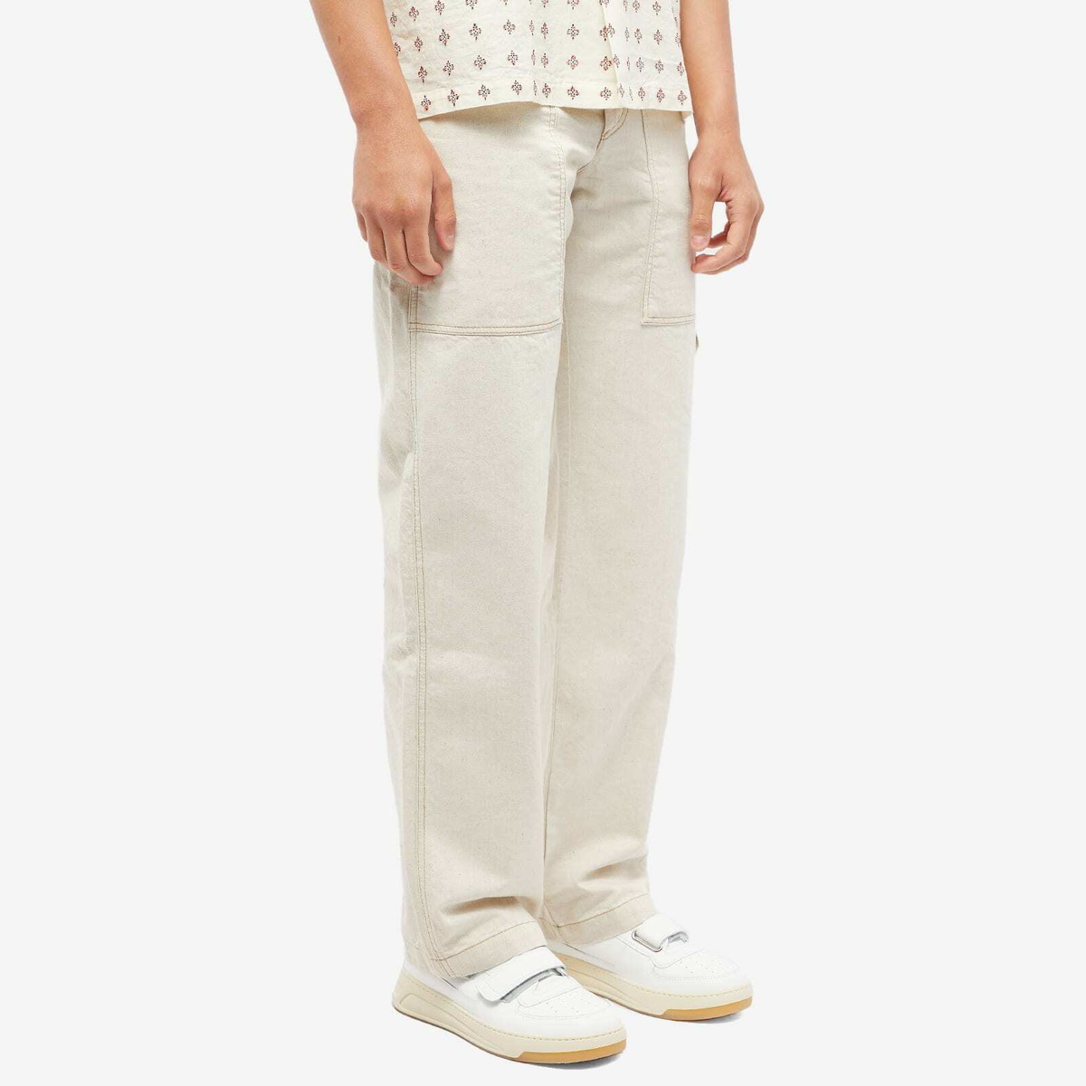 Isabel Marant Men's Percy Work Pant in Ecru Isabel Marant