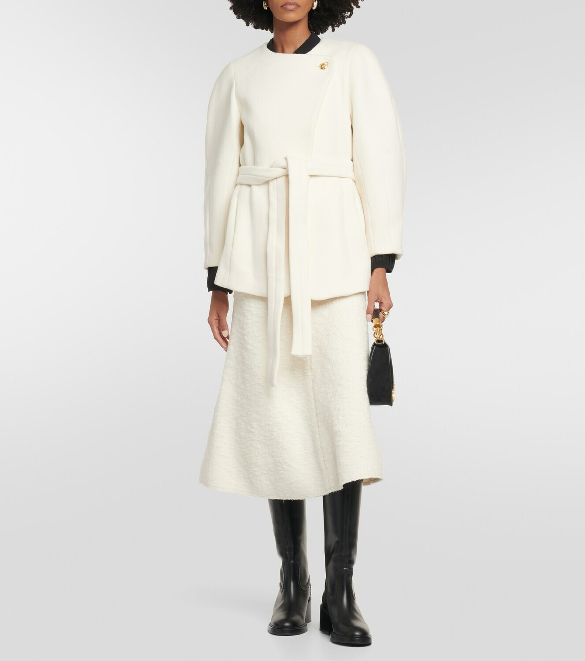 Chloé Belted wool-blend coat Chloe