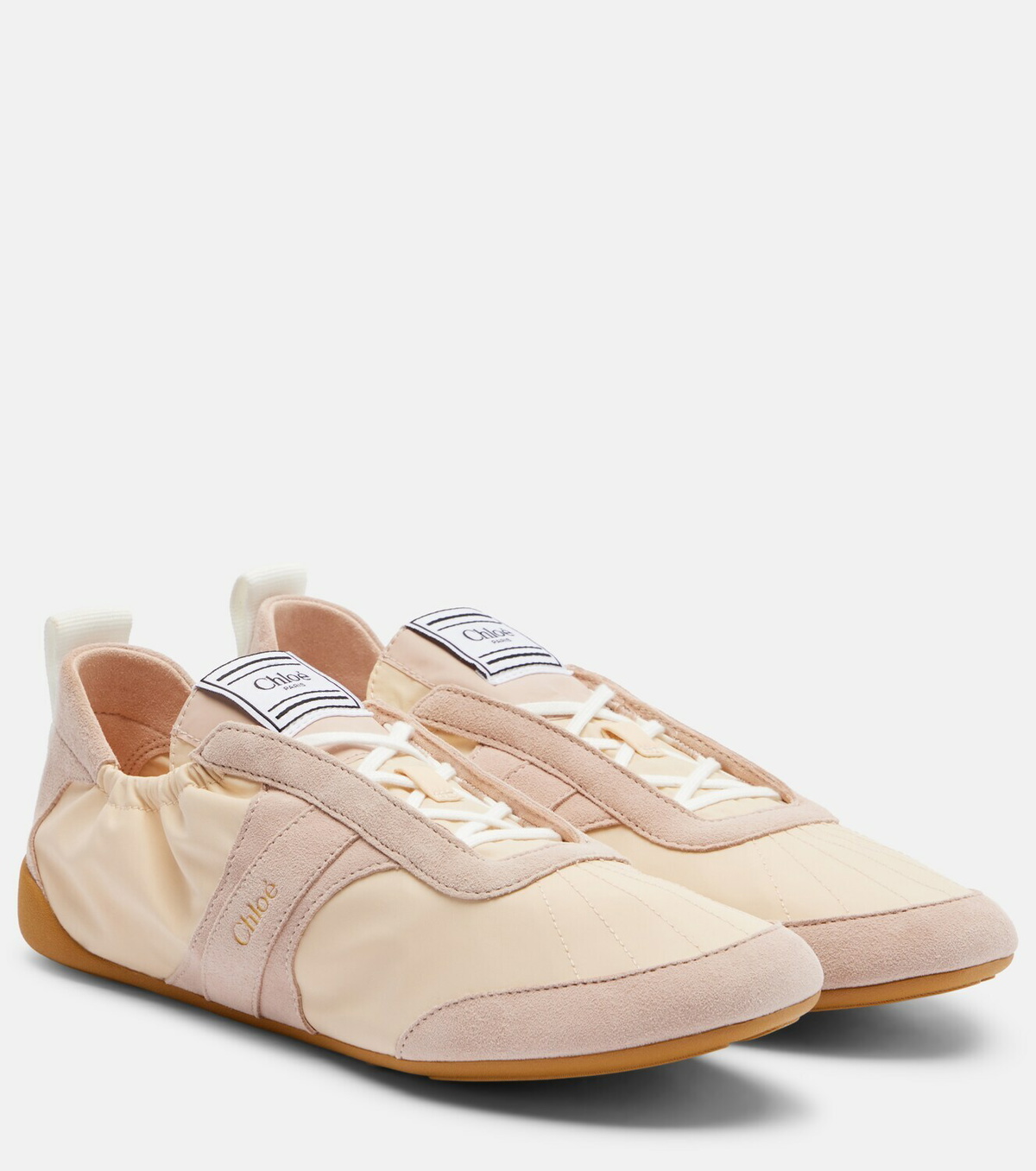 Chloé Kick suede-trimmed sneakers Chloe
